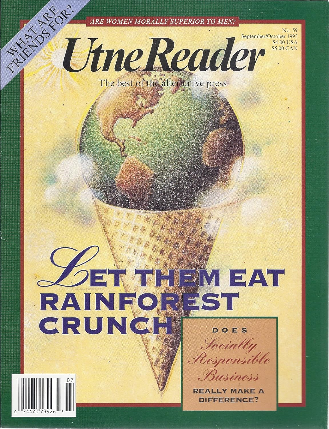 UTNE READER, No. 59, SEPTEMBER OCTOBER 1993; Feature Stories: What Are ...