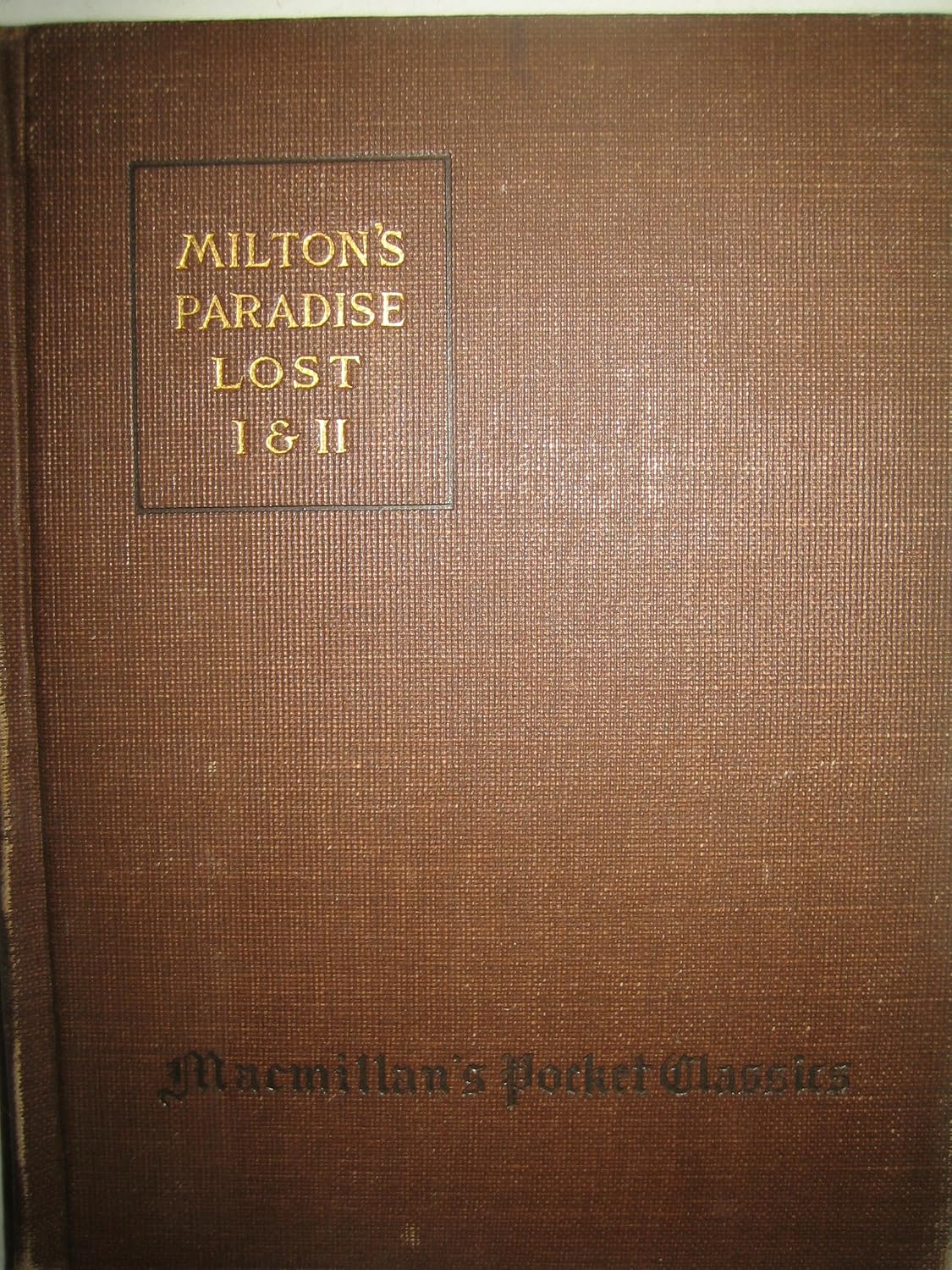 Milton's Paradise Lost Books I and II: John Milton: Amazon.com: Books