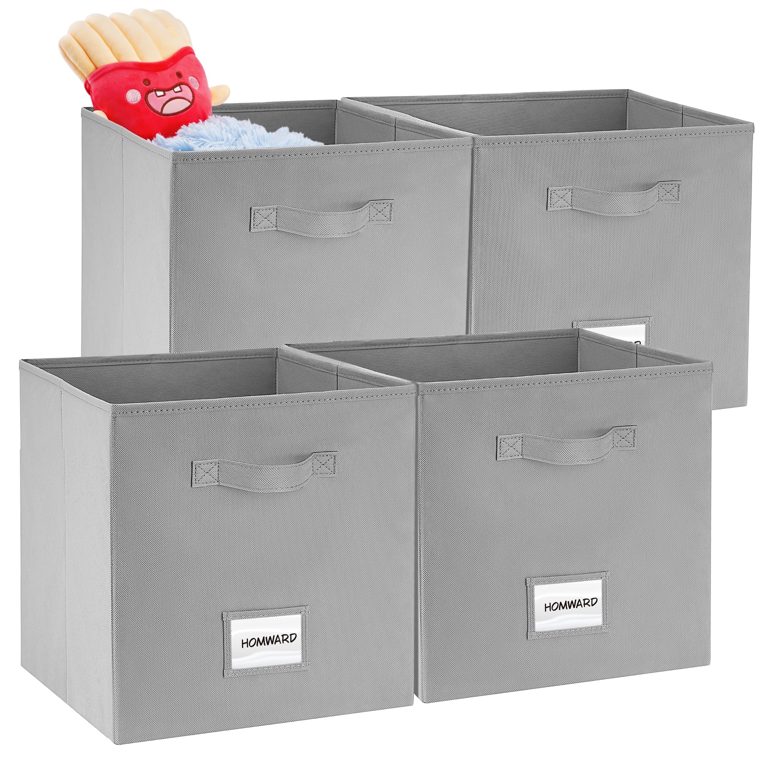 Amazon.com: Homward 13 inch Storage Cubes 4 Pack, Foldable Fabric Cube ...