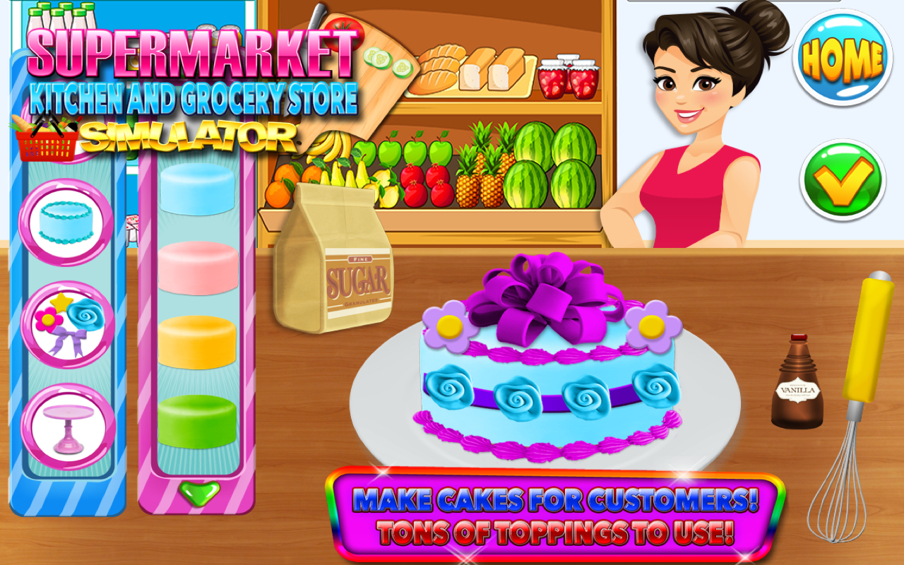 Supermarket Kitchen - Grocery Store, Cash Register & Checkout Games ...