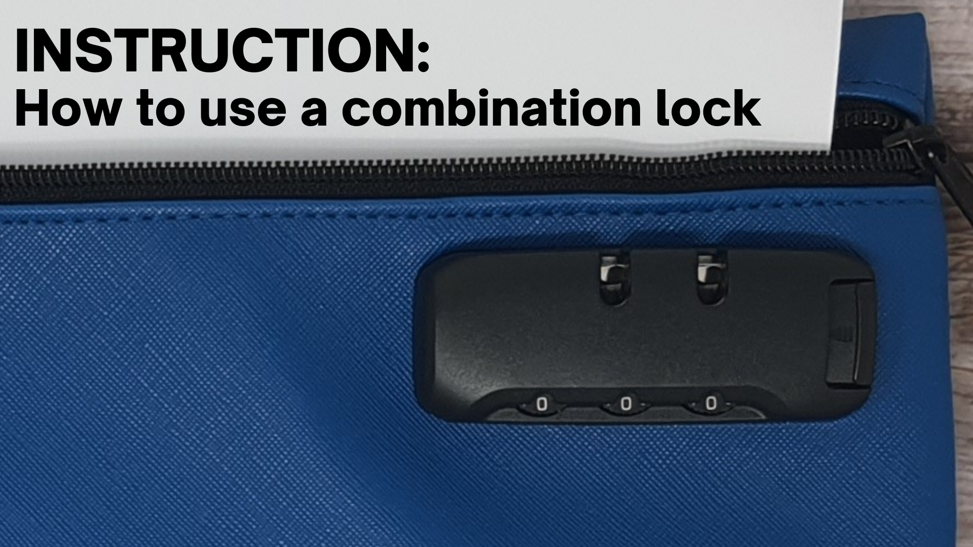 Watch Instruction | How to use a combination lock | Notary bag on ...