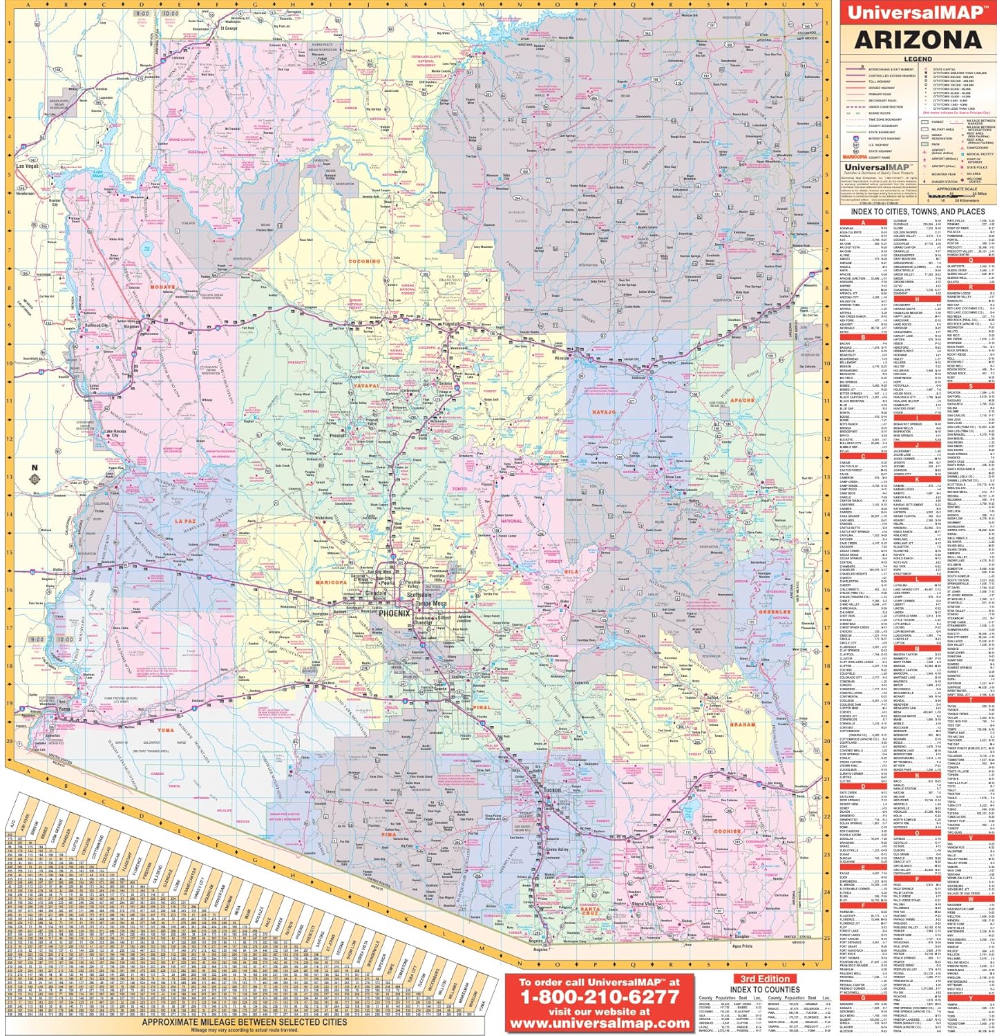 Arizona (State Wall Maps): Kappa Map Group: 9780762550951: Amazon.com ...