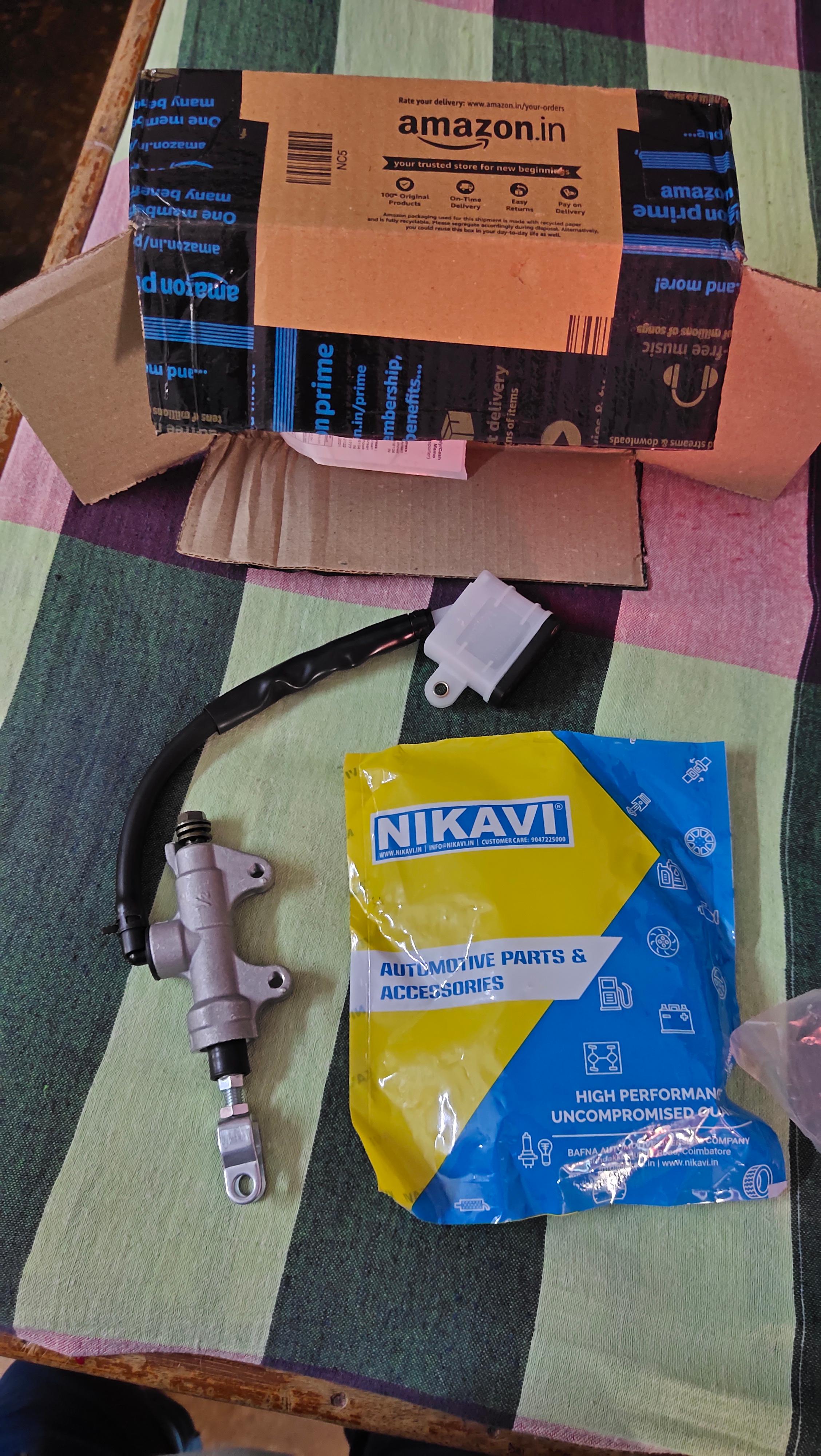 NIKAVI RBMC01 Foot Brake Master Cylinder Compatible for R15 (Rear ...