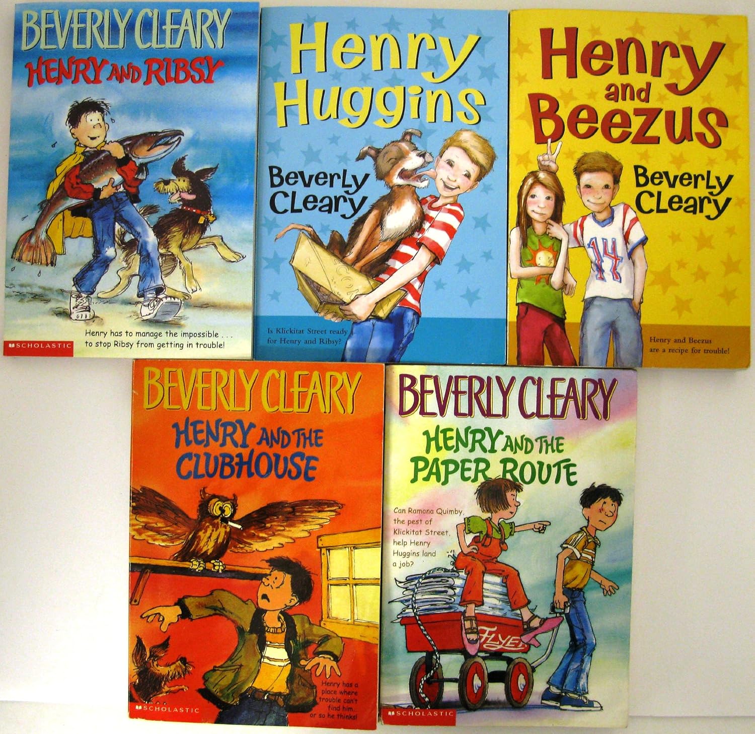 Amazon.com: Set of 5 BEVERLY CLEARY Henry Chapter Books ~ Henry and the ...