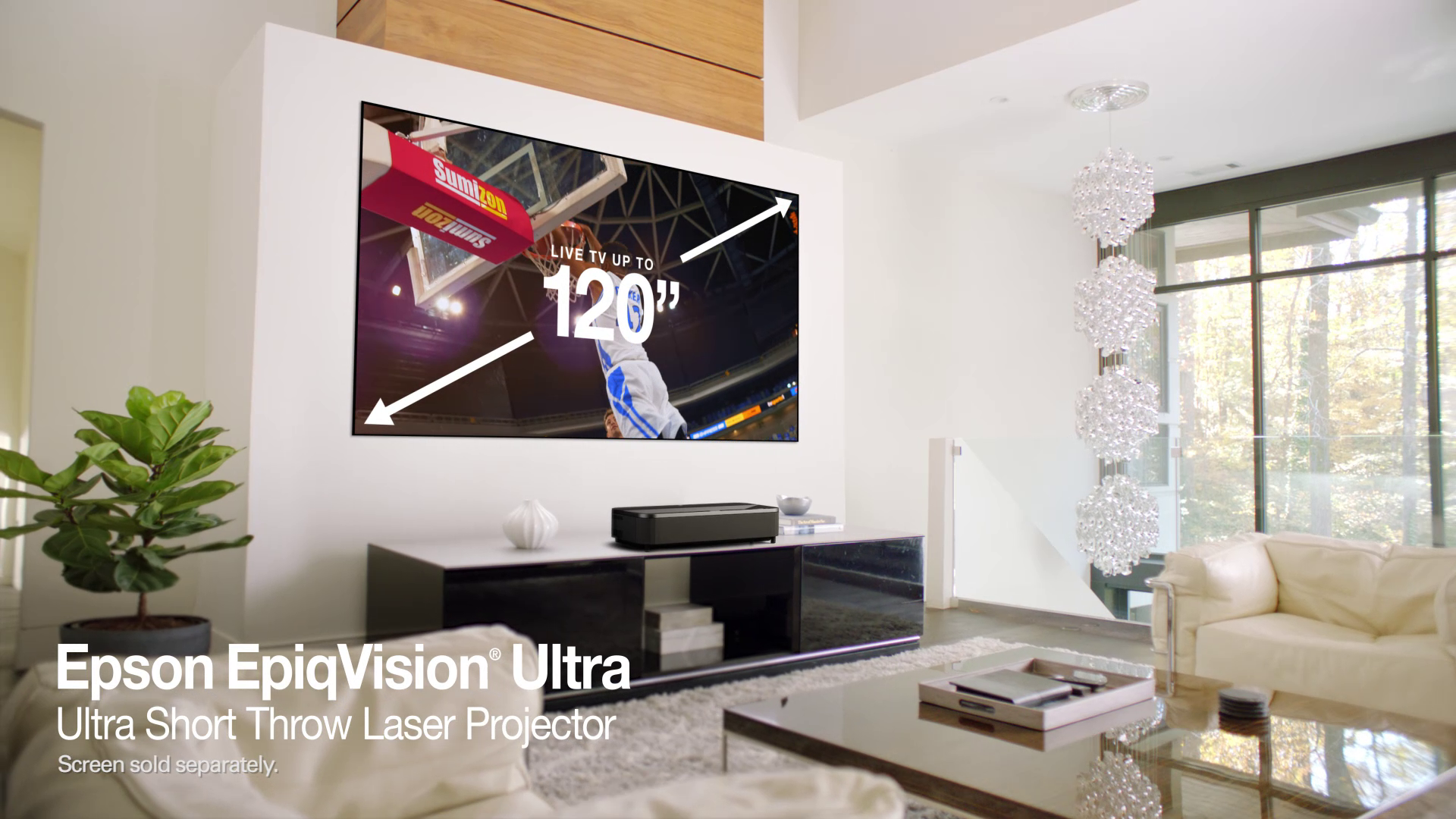 Watch Epic Entertainment up to 120" with Epson LS800 Projector on ...