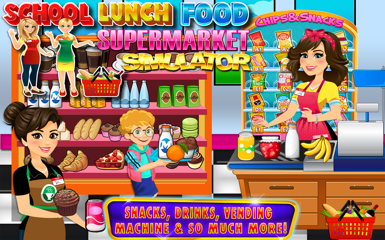 School Lunch Supermarket - Kids Grocery Food Maker Games FREE - App on ...
