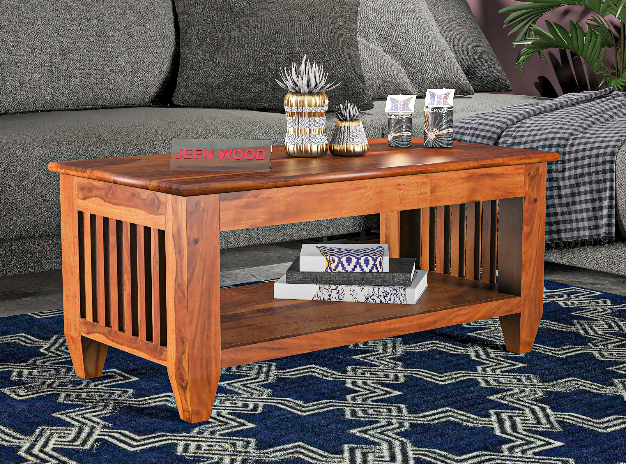 NAVYA FURNITURE Solid Sheesham Wood Center Tables Coffee Table for ...