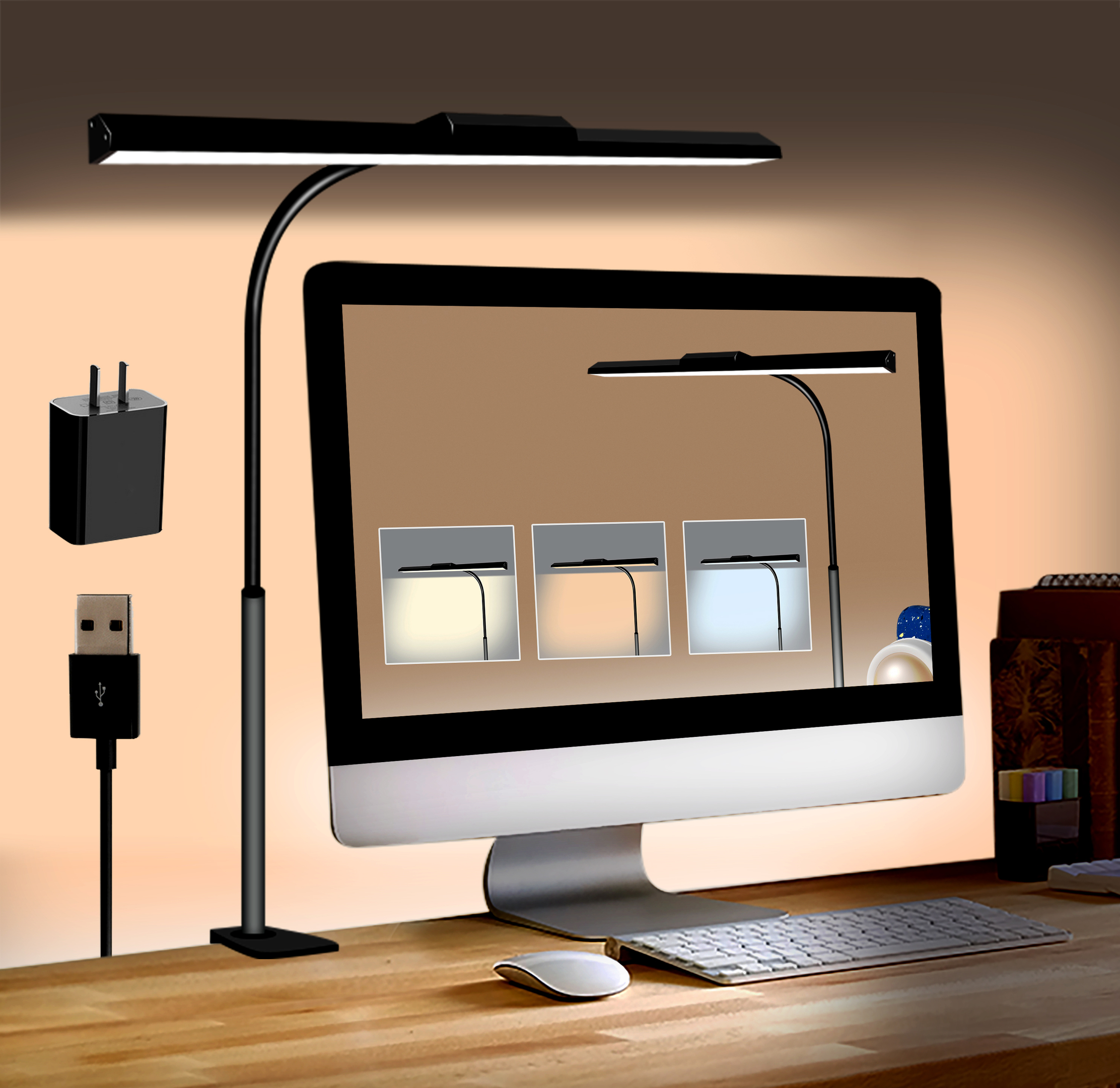 Watch LED Desk Lamps Eye-Caring Architect Lamp with Clamp on Amazon Live