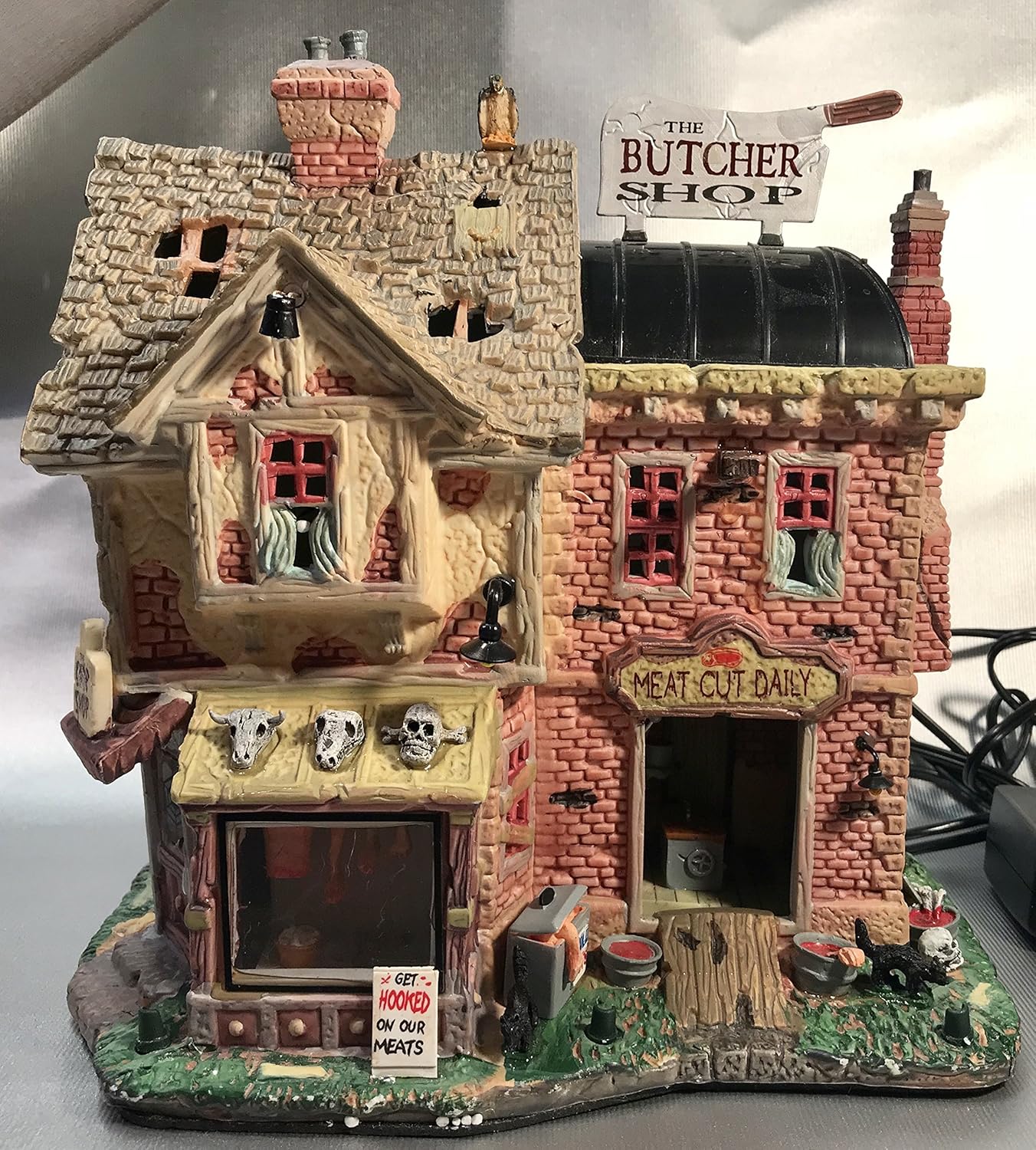 Amazon.com: Lemax Spooky Town The Butcher Shop with Adaptor # 85663 ...
