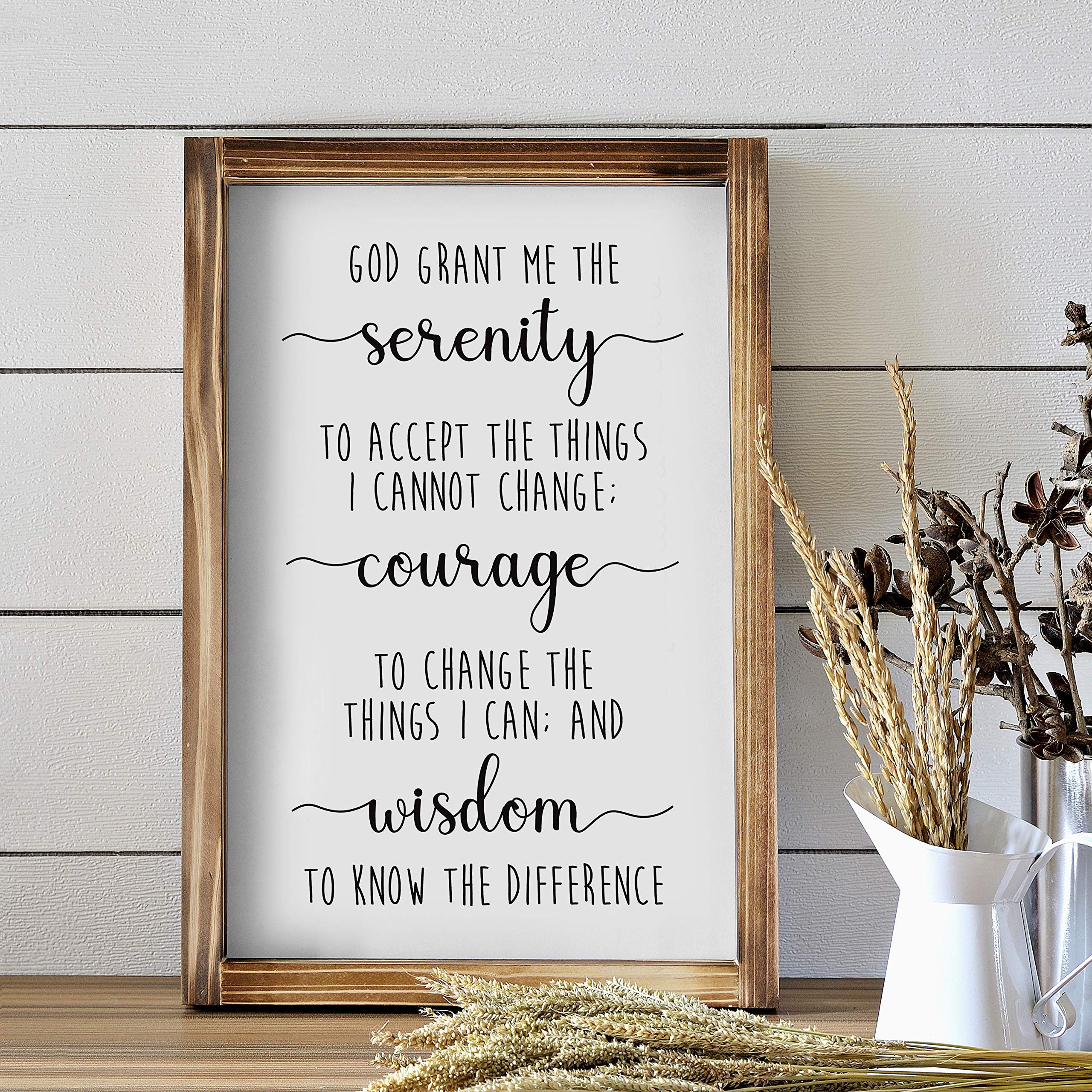 Buy Serenity Prayer Sign 11x16 In - Farmhouse Christian Wall Art ...