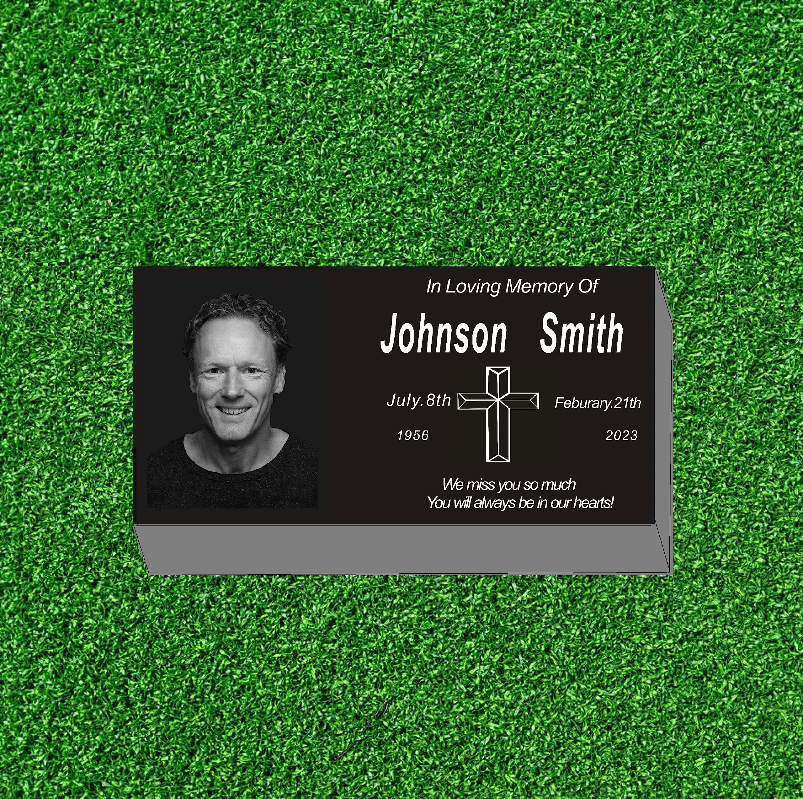 Amazon.com: SHINCEL 100% Monument Grade Granite Headstone, Custom ...