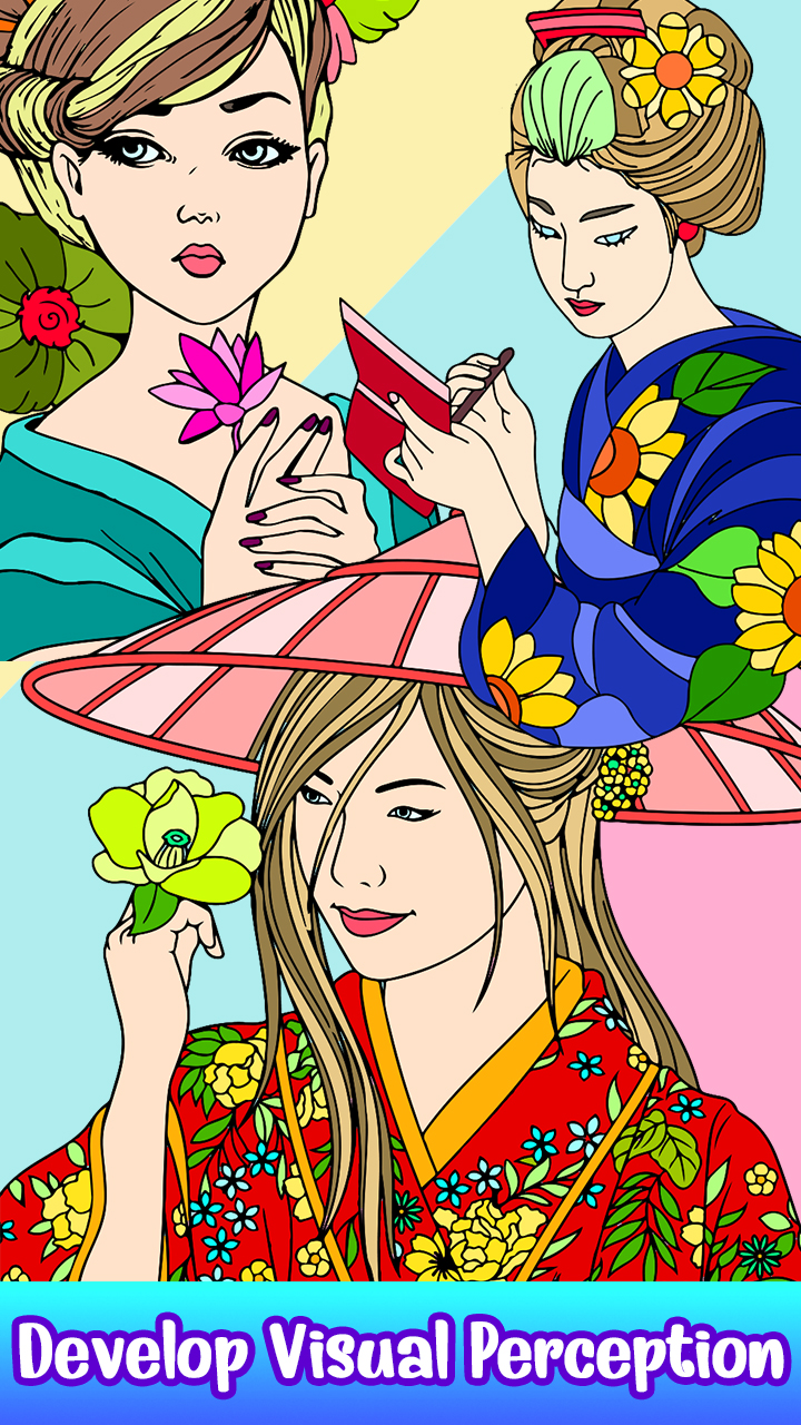 Japanese Paint By Number - Culture Coloring Book For Grownups - App on ...