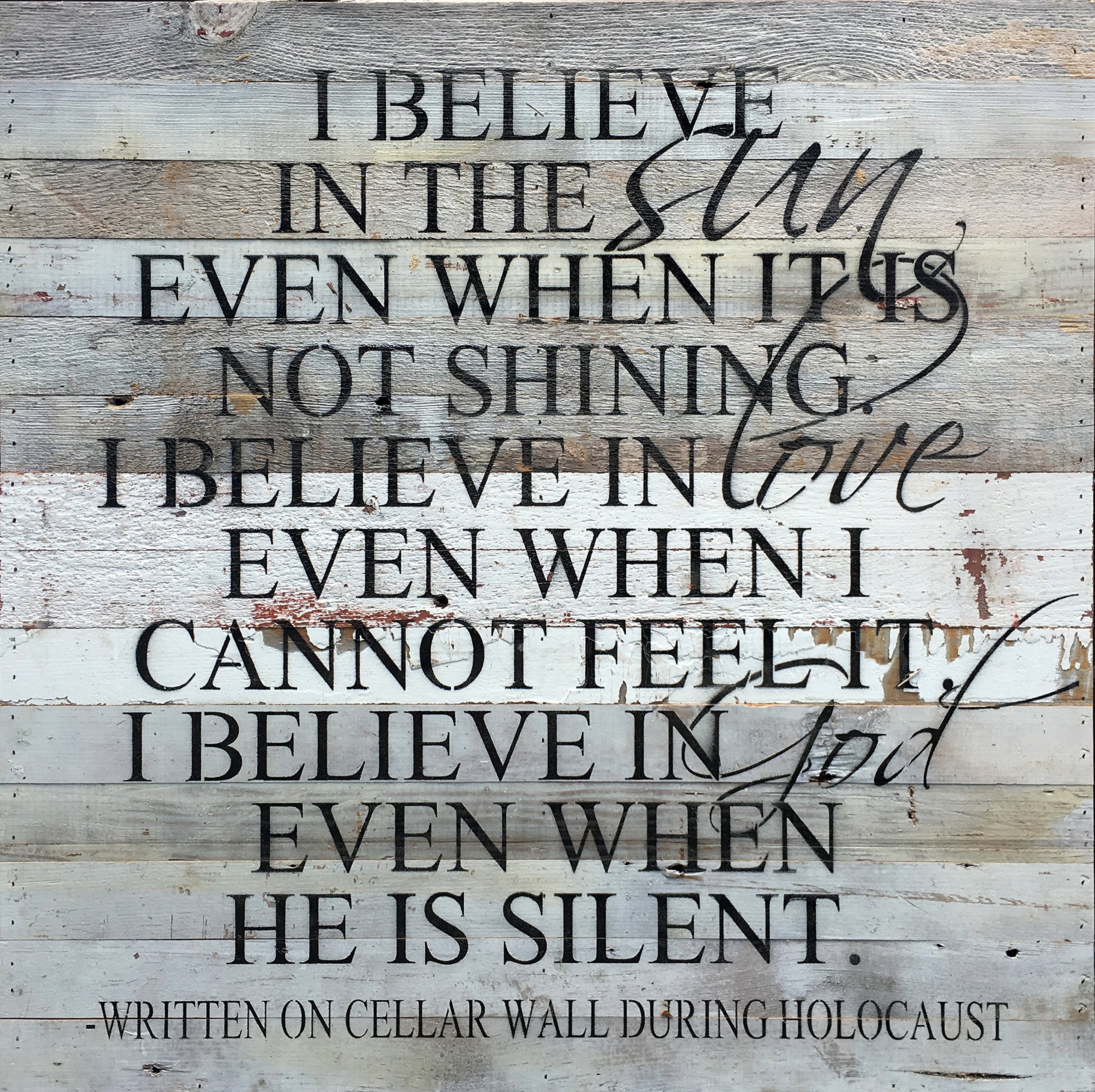 I Believe Words Of Inspiration Written On A Cellar Wall | Desertcart ...