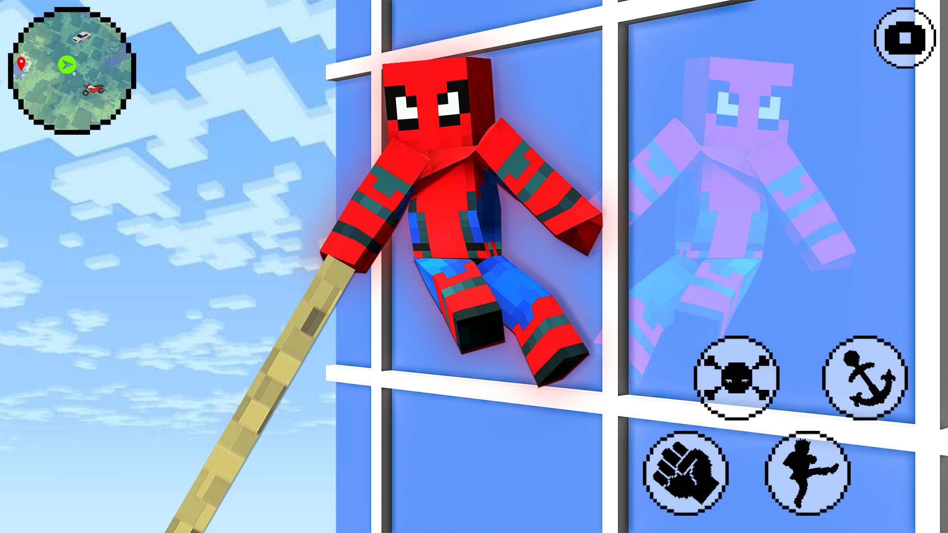 Spider Rope Craft Hero Games, Block Craft Rope Hero Fighting Superhero ...