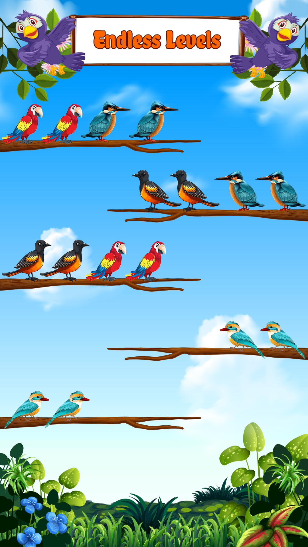 Bird Sort Puzzle Master - Fun Color Sorting Relaxing Sortpuzz Game ...