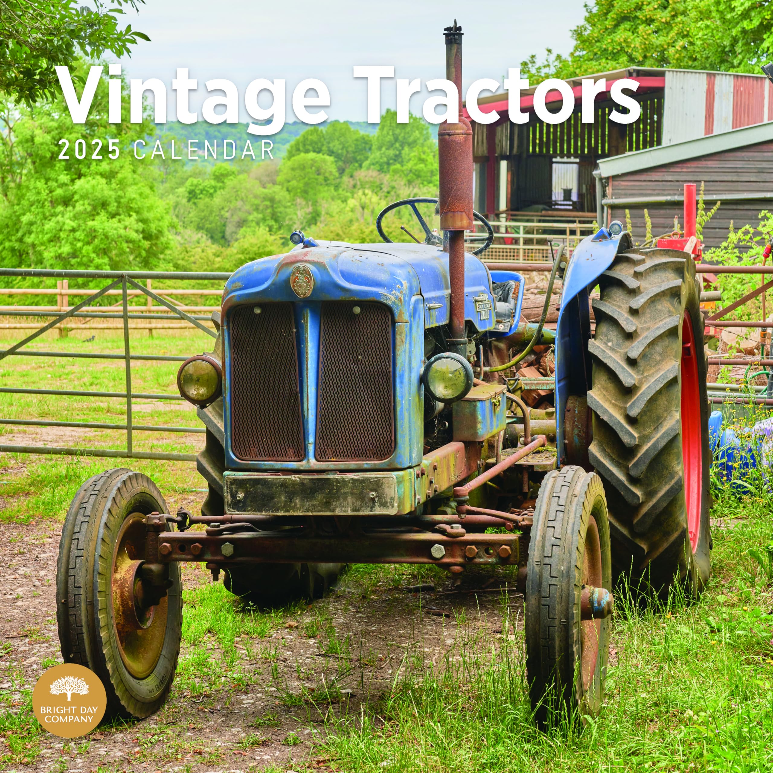 2025 Vintage Tractors Monthly Wall Calendar by Bright Day, 12 x 12 Inch ...
