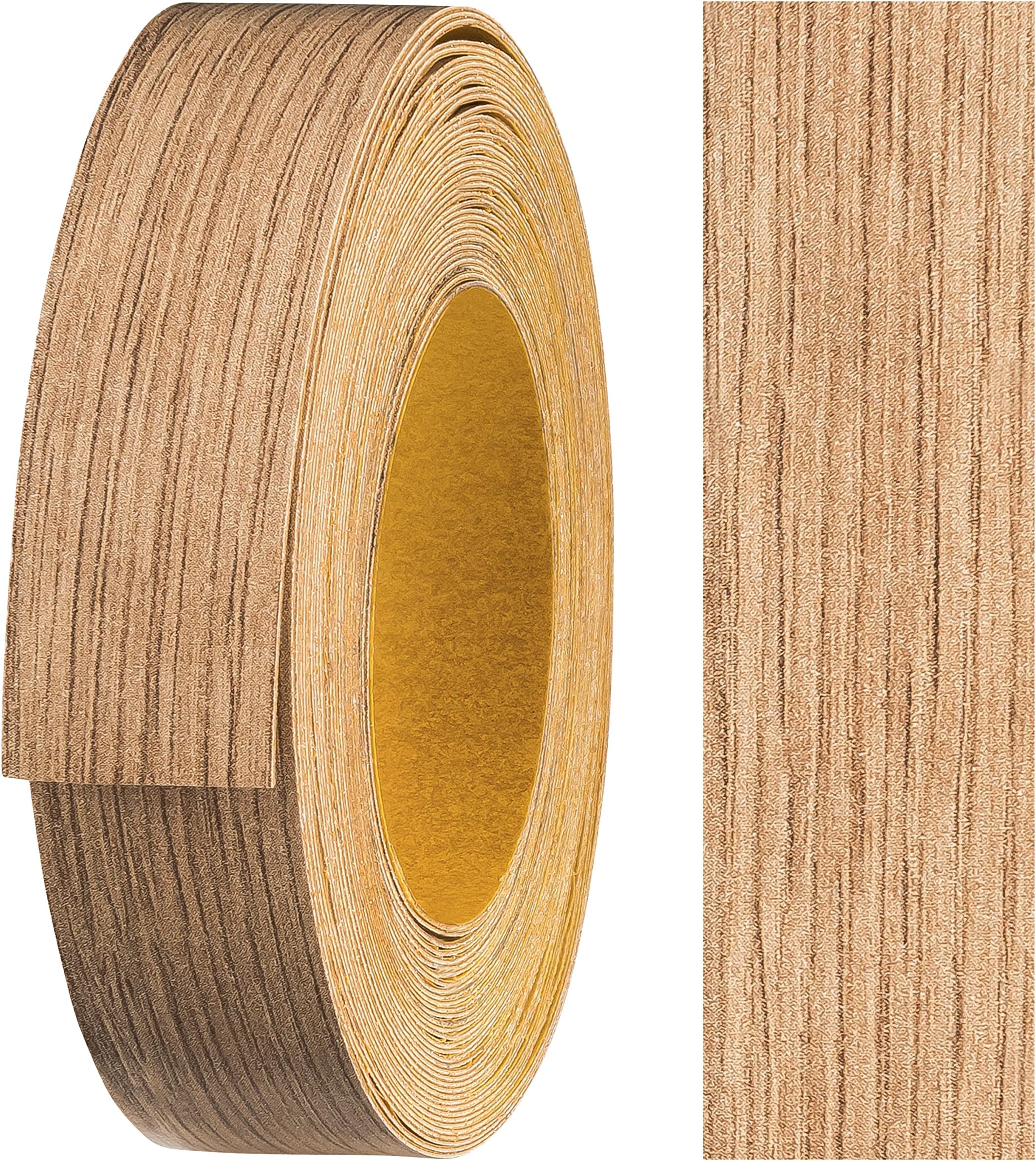 Pre Glued Iron on Oak Wood Veneer Edging Tape 22mm Wide x 10 Metres ...