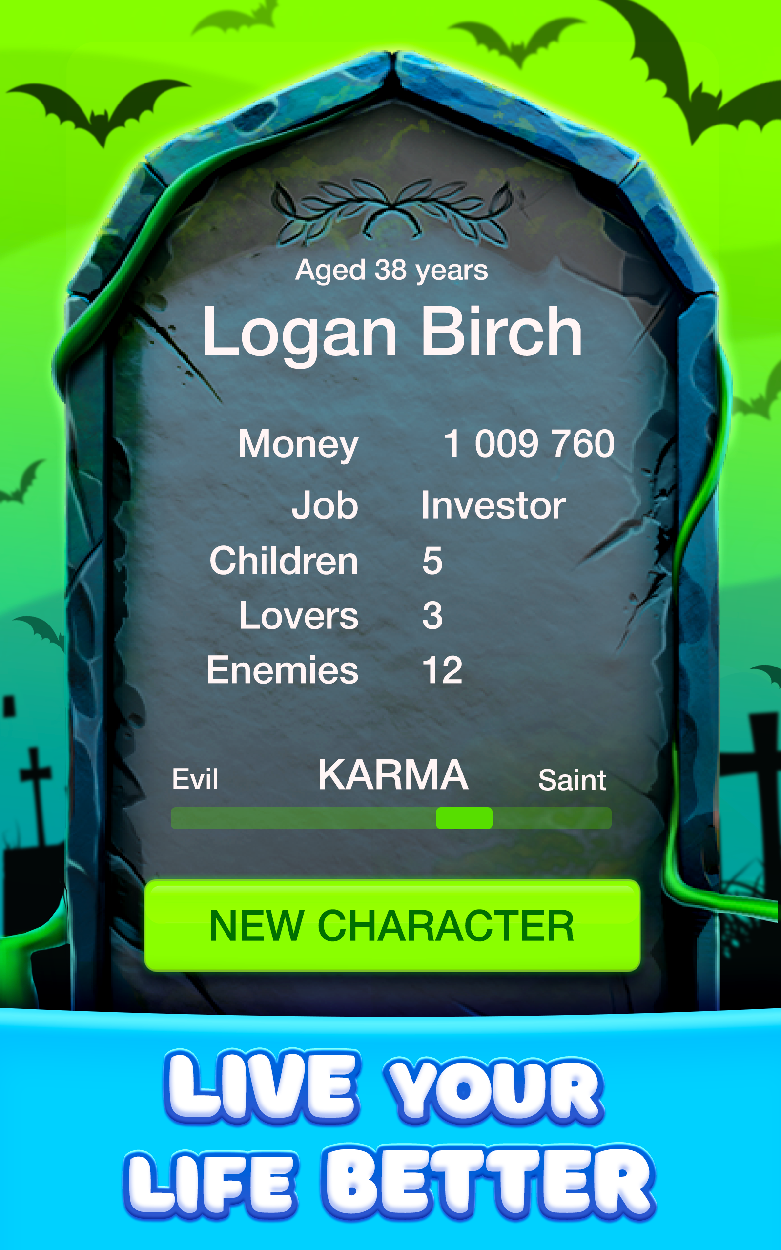 Real Life Sim is a text simulator! Live your life again: from infancy ...