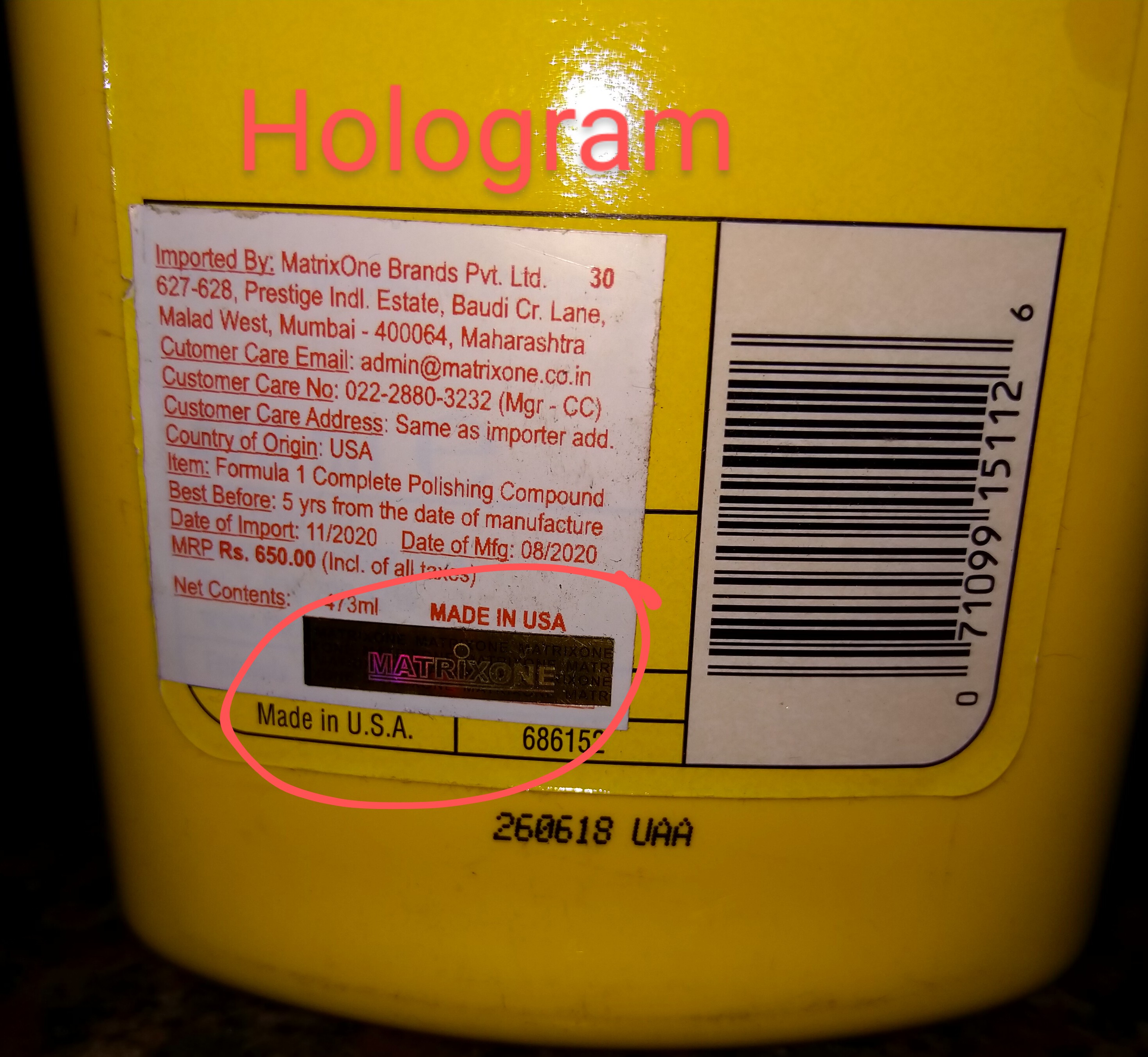 Formula 1 Complete Polishing Compound 473ml (615112) : Amazon.in: Car ...