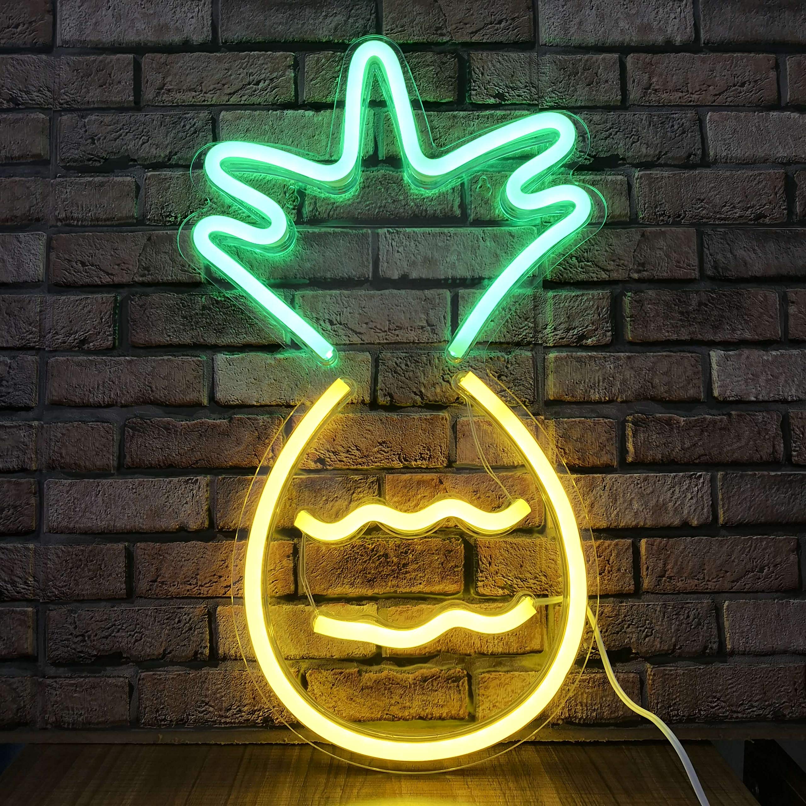 Pineapple Neon Light Sign Led Wall Signs For Bedroom Wall | Desertcart ...