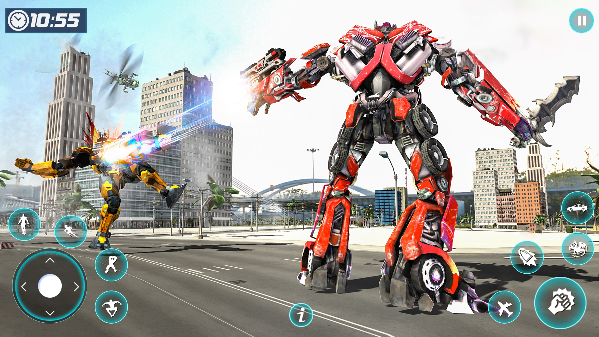 Flying Robot Car Transformation Shooting Robot 2024 - Ultimate Dino Flying Bike Robot Games ...