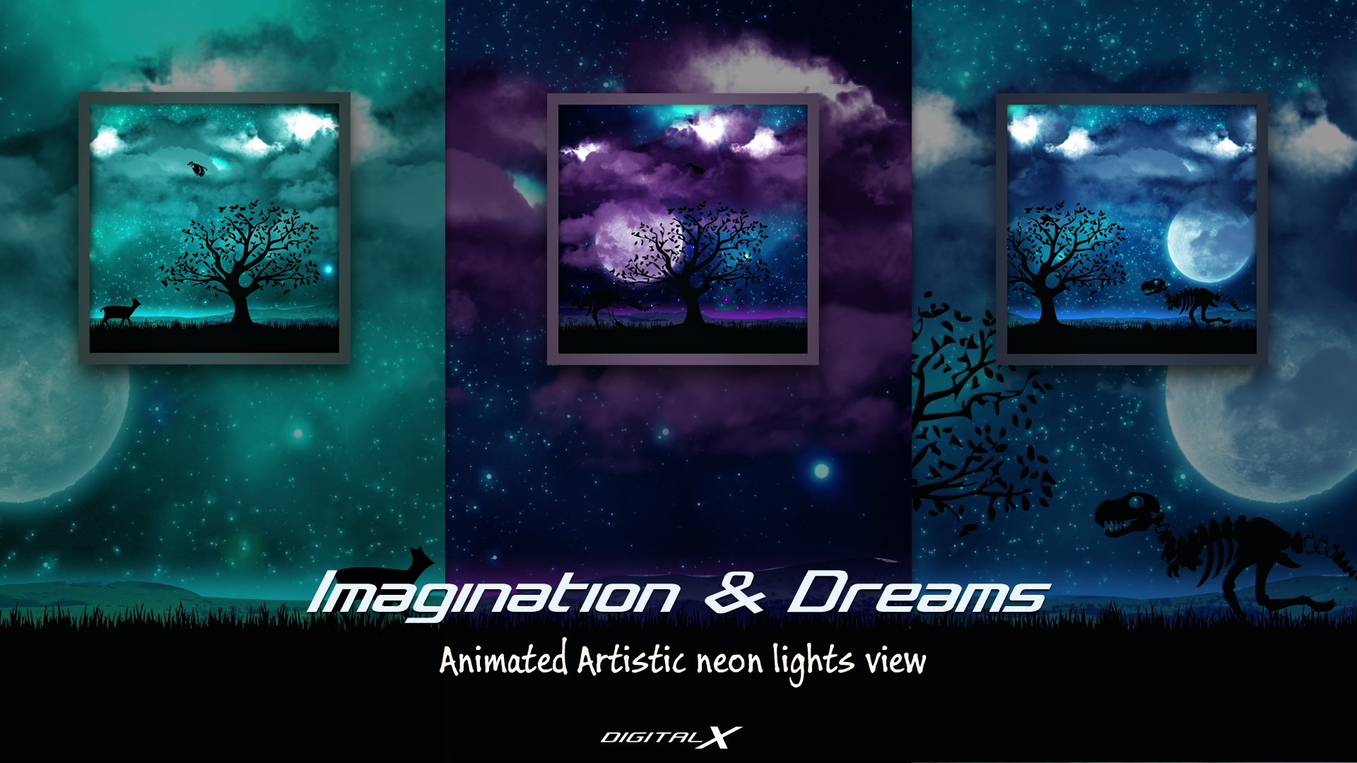 Imagination & Dreams - Animated Artistic Neon Lights View - App on ...