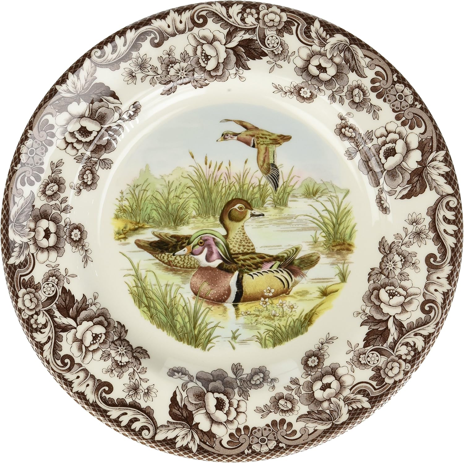 Amazon.com | Spode Woodland Wood Duck Dinner Plate: Dinner Plates