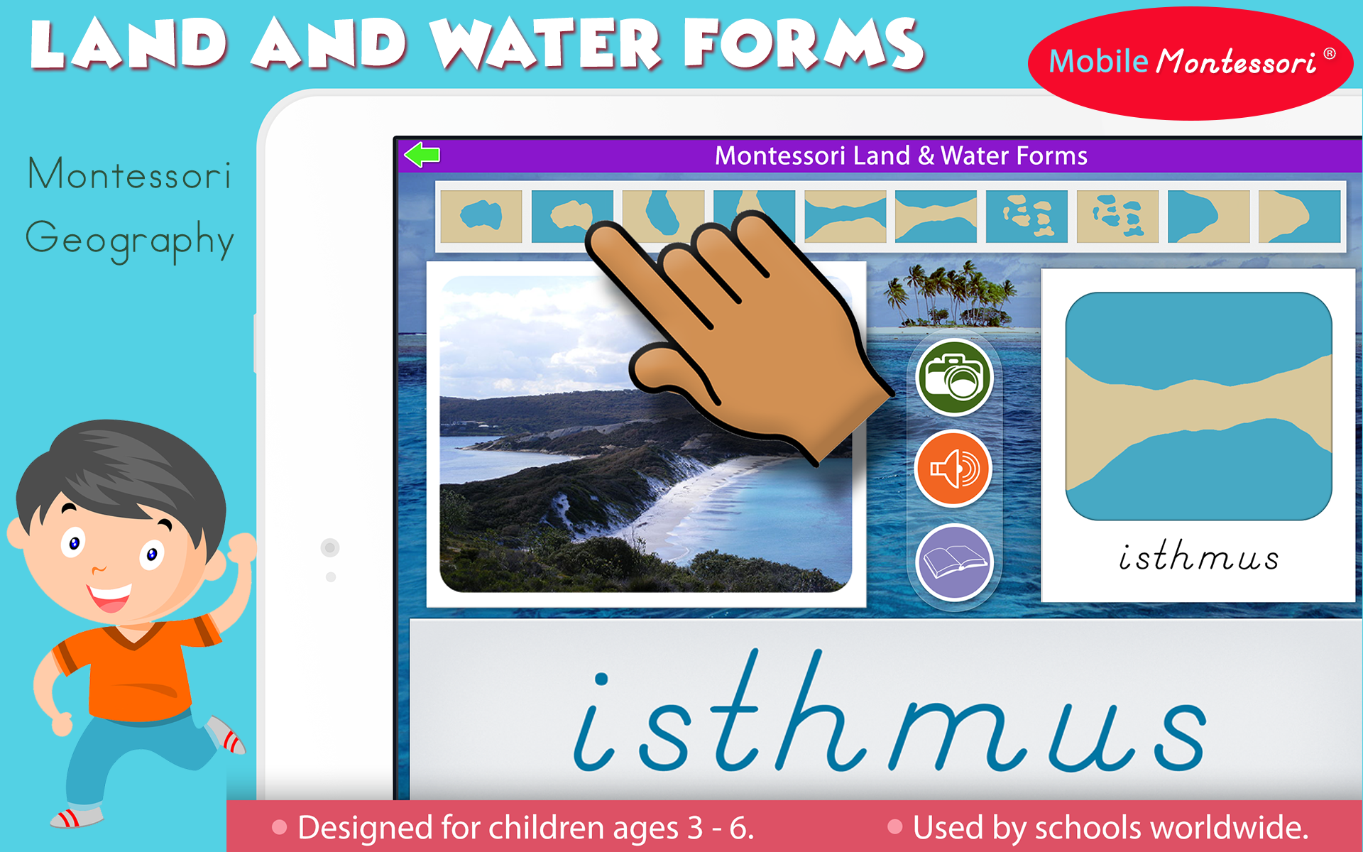 Land and Water Forms - Montessori Geography - App on Amazon Appstore