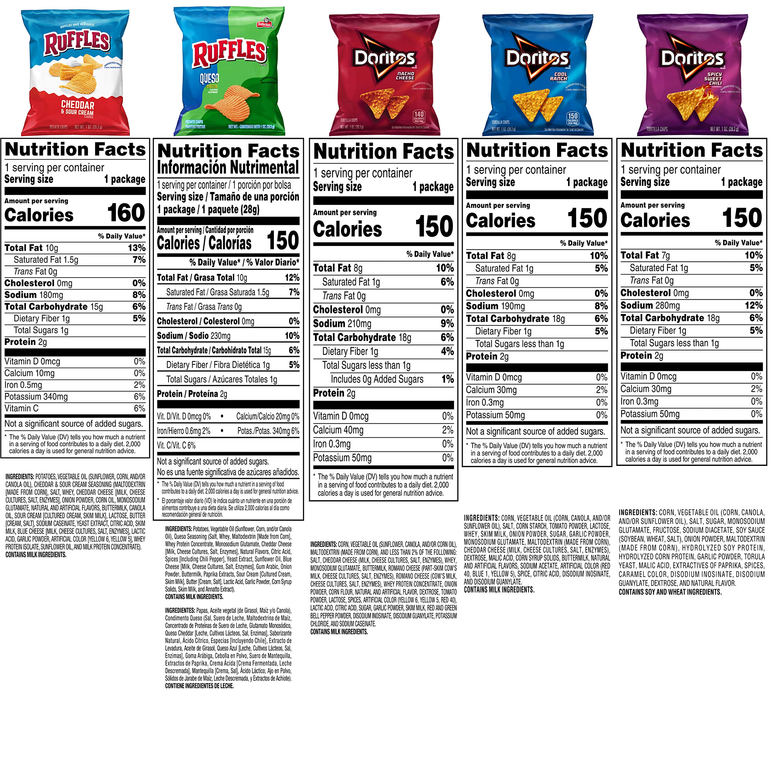 Snapklik.com : Doritos Frito-Lay Ruffles & Doritos Bold Mix Variety Pack