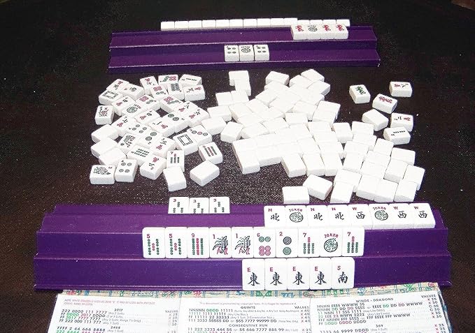 Amazon.com: 2 Purple Siamese Mah Jongg Racks for 2 Players - Siamese ...