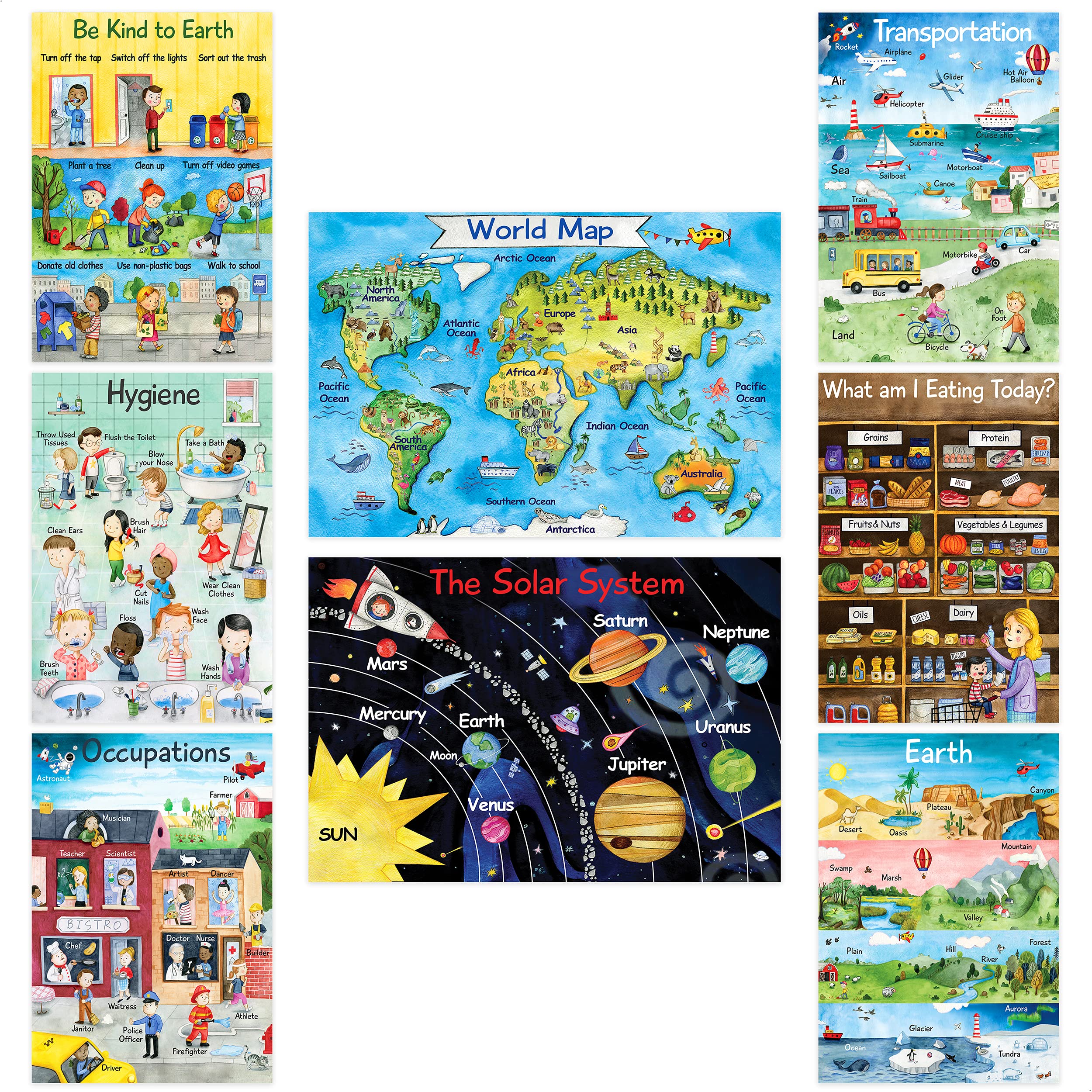 20 Educational Posters for Preschool Learning | Kindergarten Homeschool ...