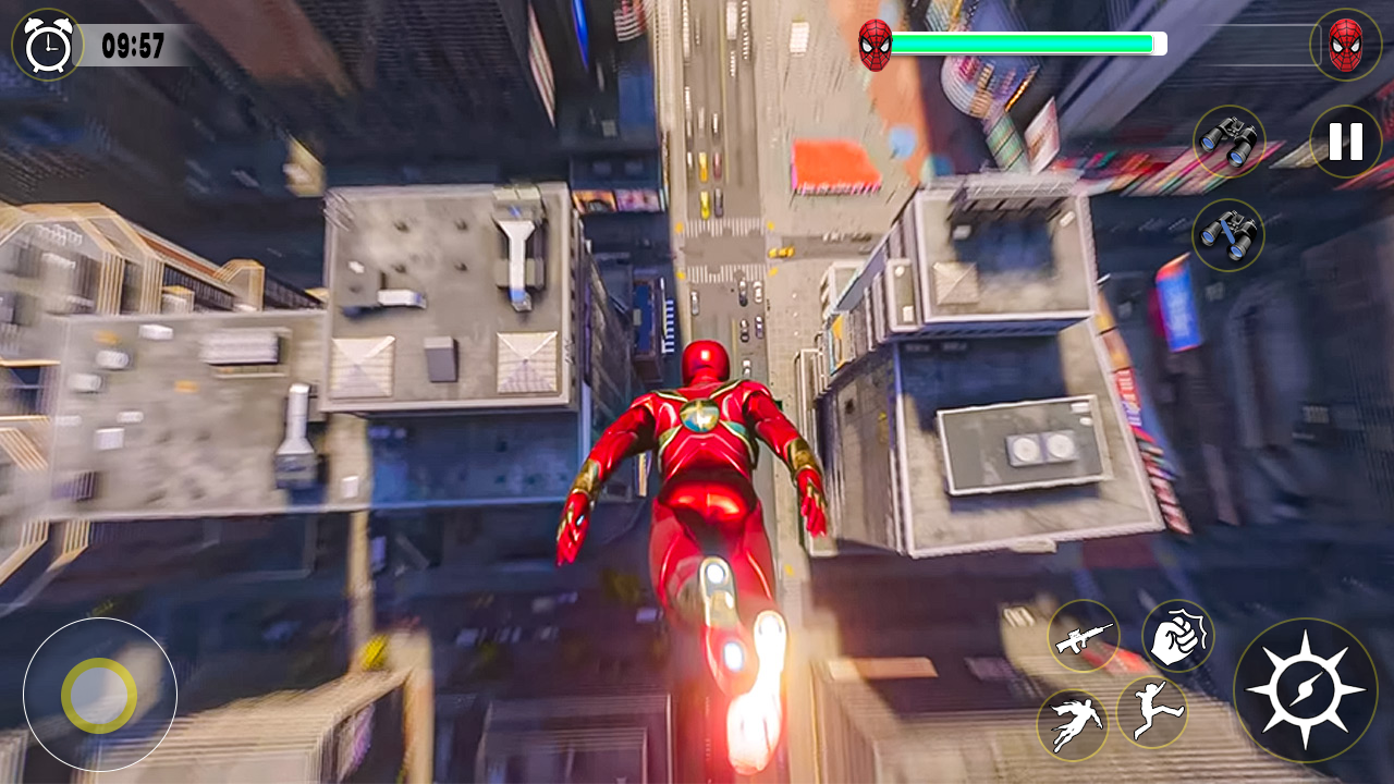 Spider Flying Rope Fighter Hero Game: Super Grand Open World Gangster ...