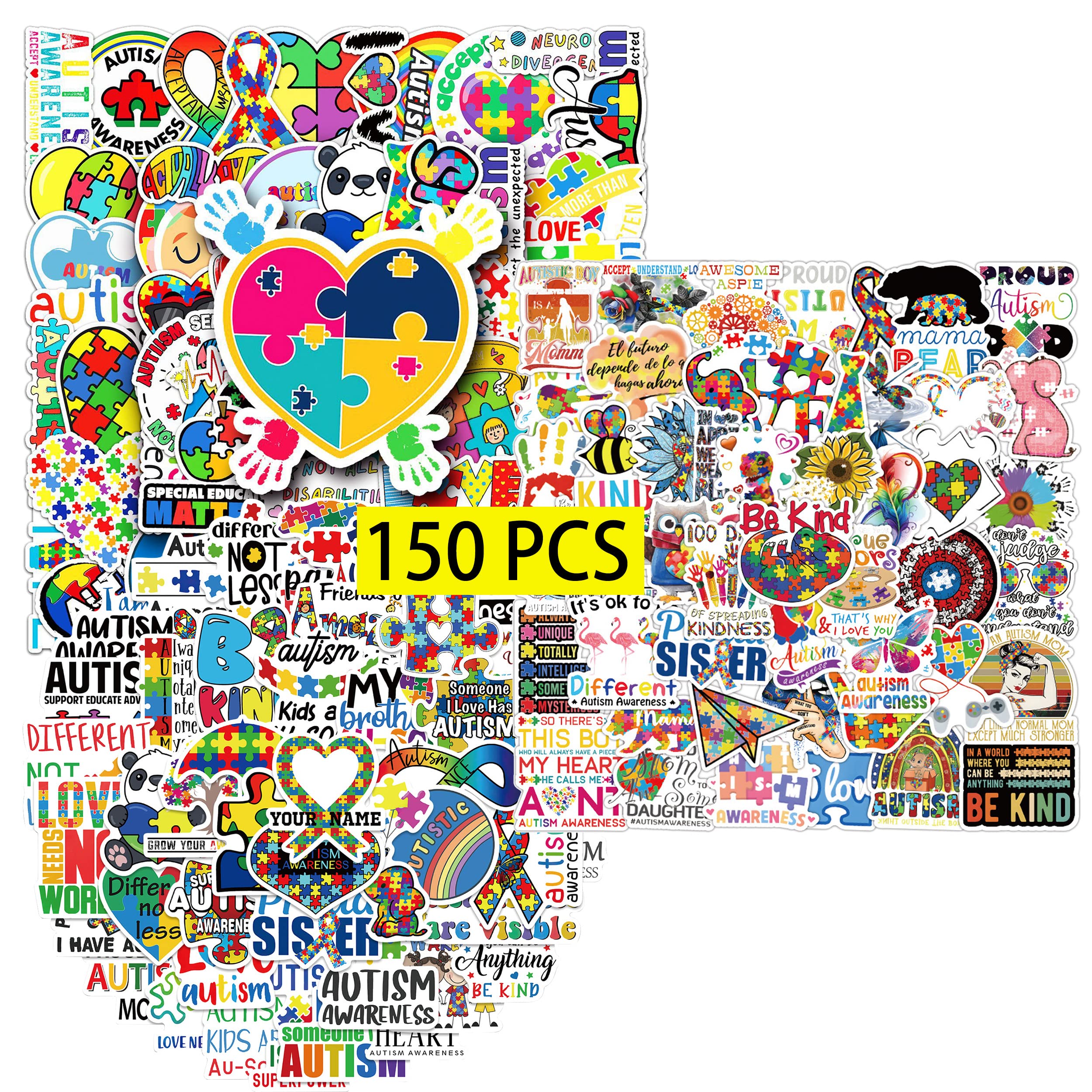 Amazon.com: Moriso Autism Stickers (150pcs) Gifts Merch Autism ...