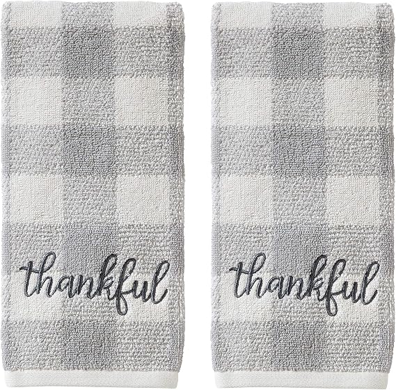 Amazon.com: SKL Home by Saturday Knight Ltd. Thankful Plaid Hand Towel ...