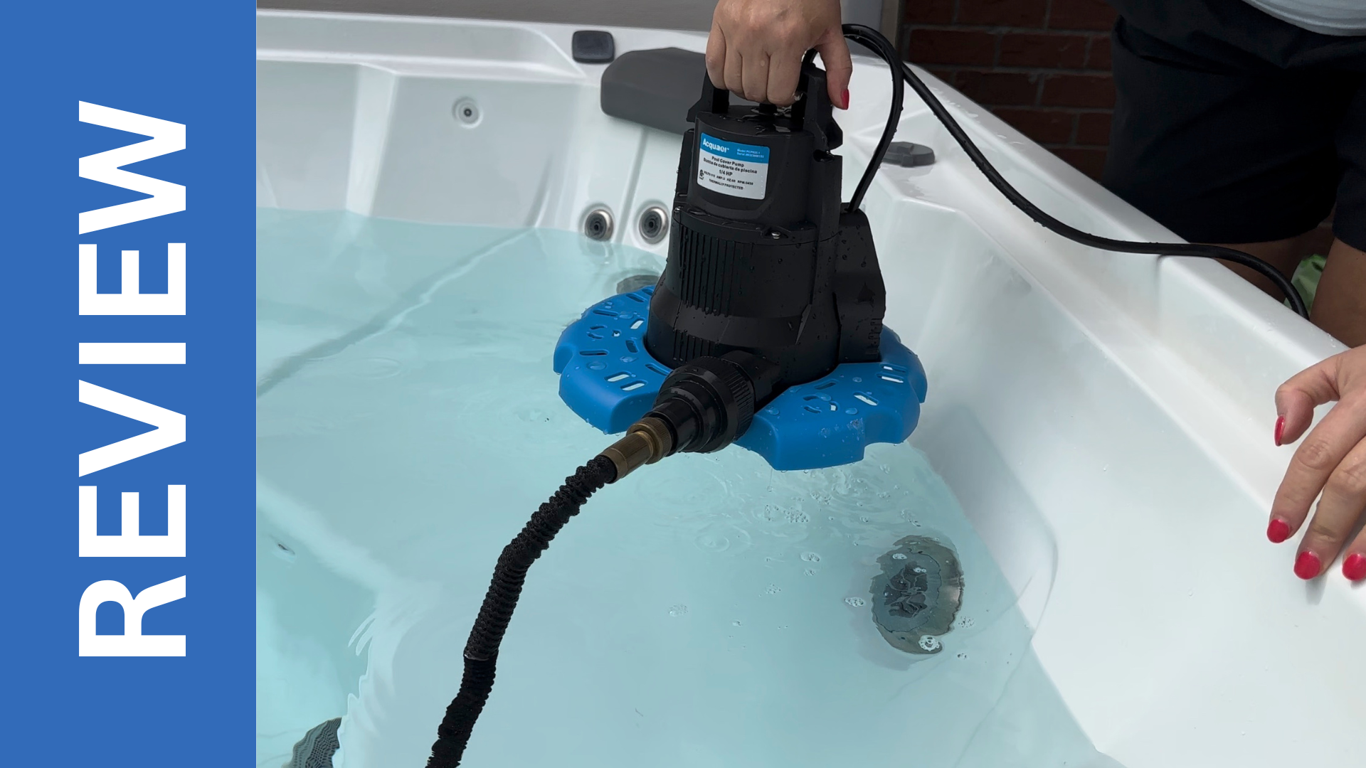 Watch Powerful automatic pool cover pump; ensures dry, safe areas. on ...