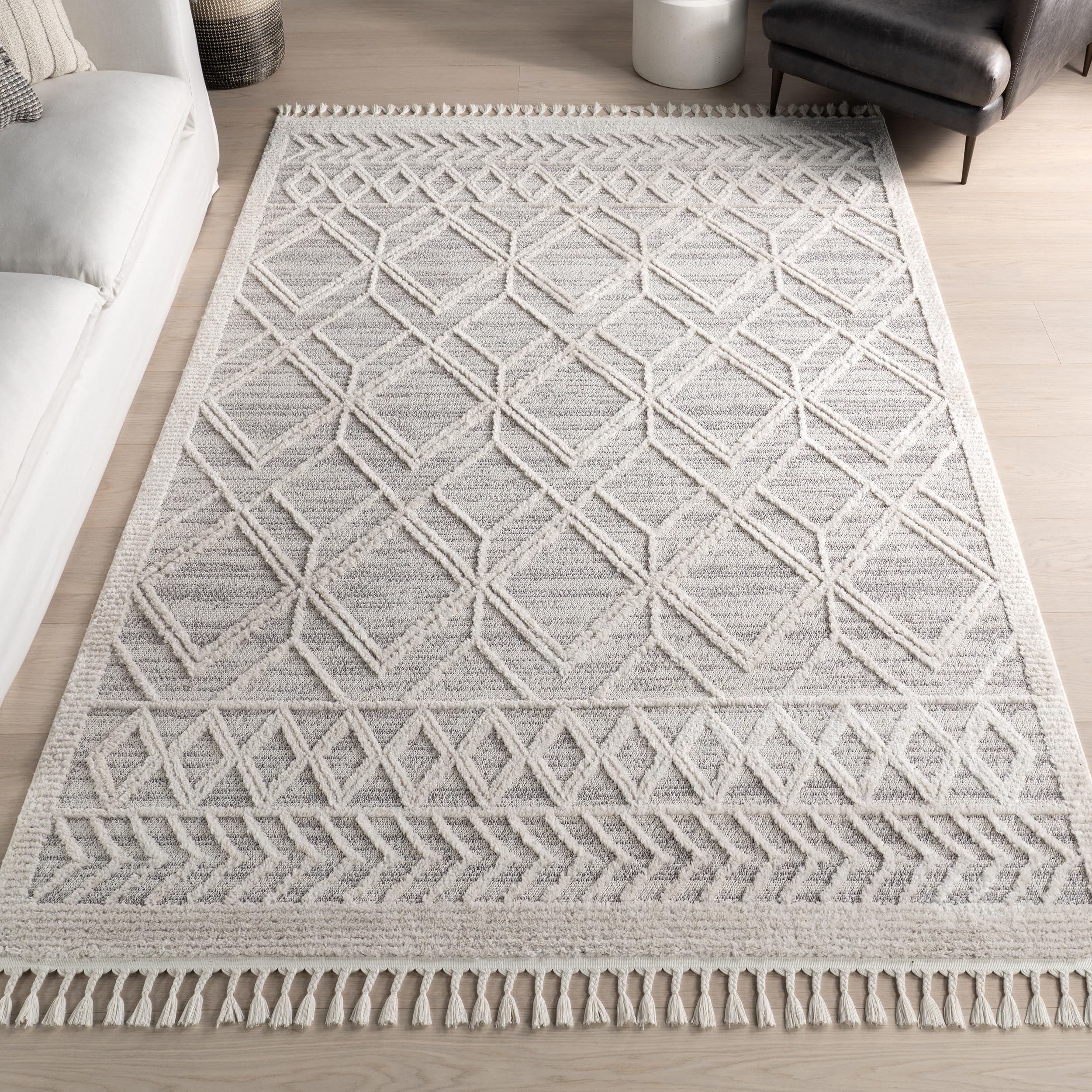 Amazon.com: Rugs USA x Arvin Olano Balboa Textured Tile Area Rug, 7' 10 ...