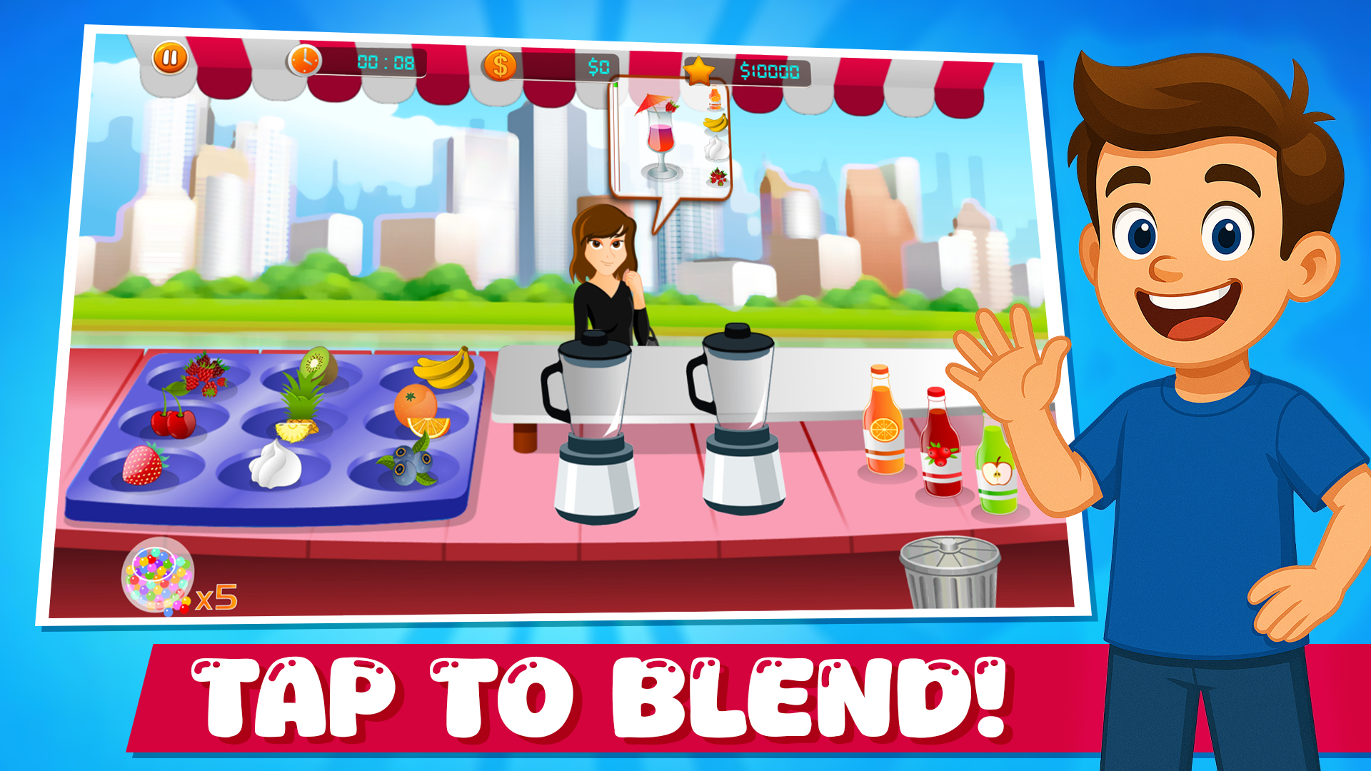 Smoothie Fruit Juice Maker Game Juice Shop - 3d Blender & Summer Juice ...
