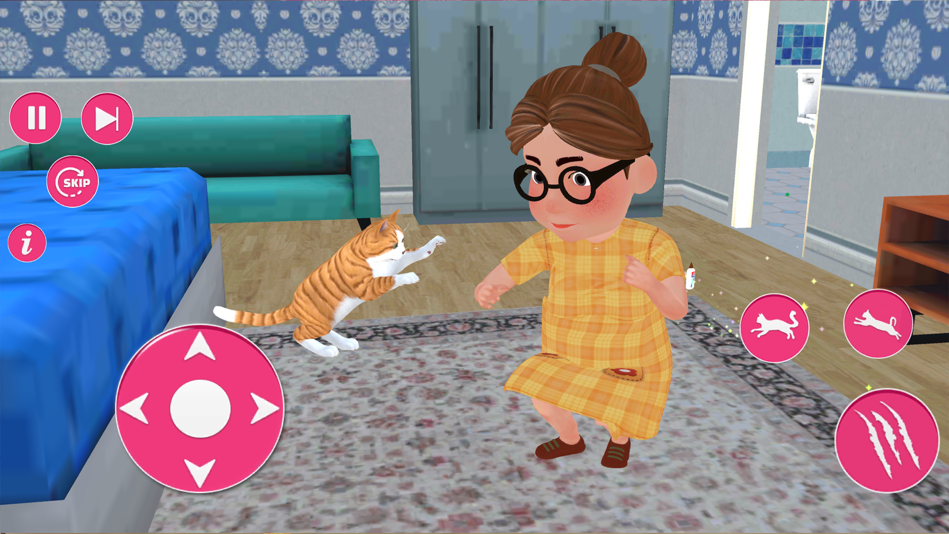 Chaos Bad Cat Simulator 3D: Naughty Granny House Pranks Hell Kitten ...