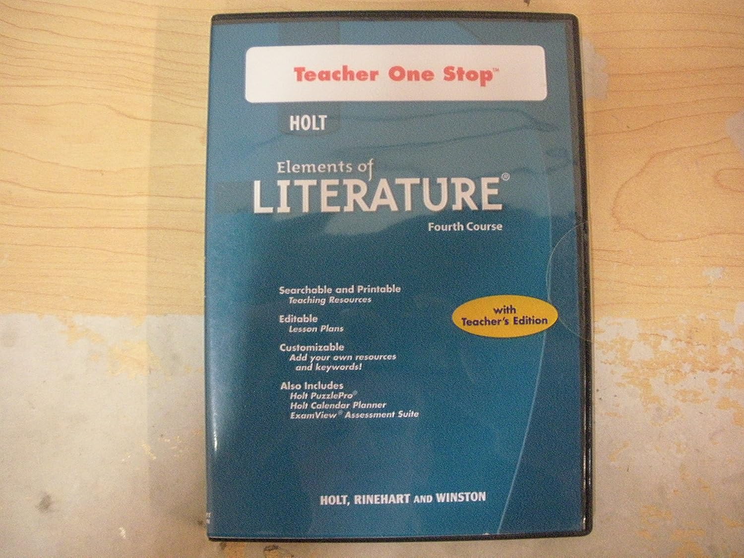 Holt Elements of Literature: Teacher One Stop DVD-ROM Fourth Course ...