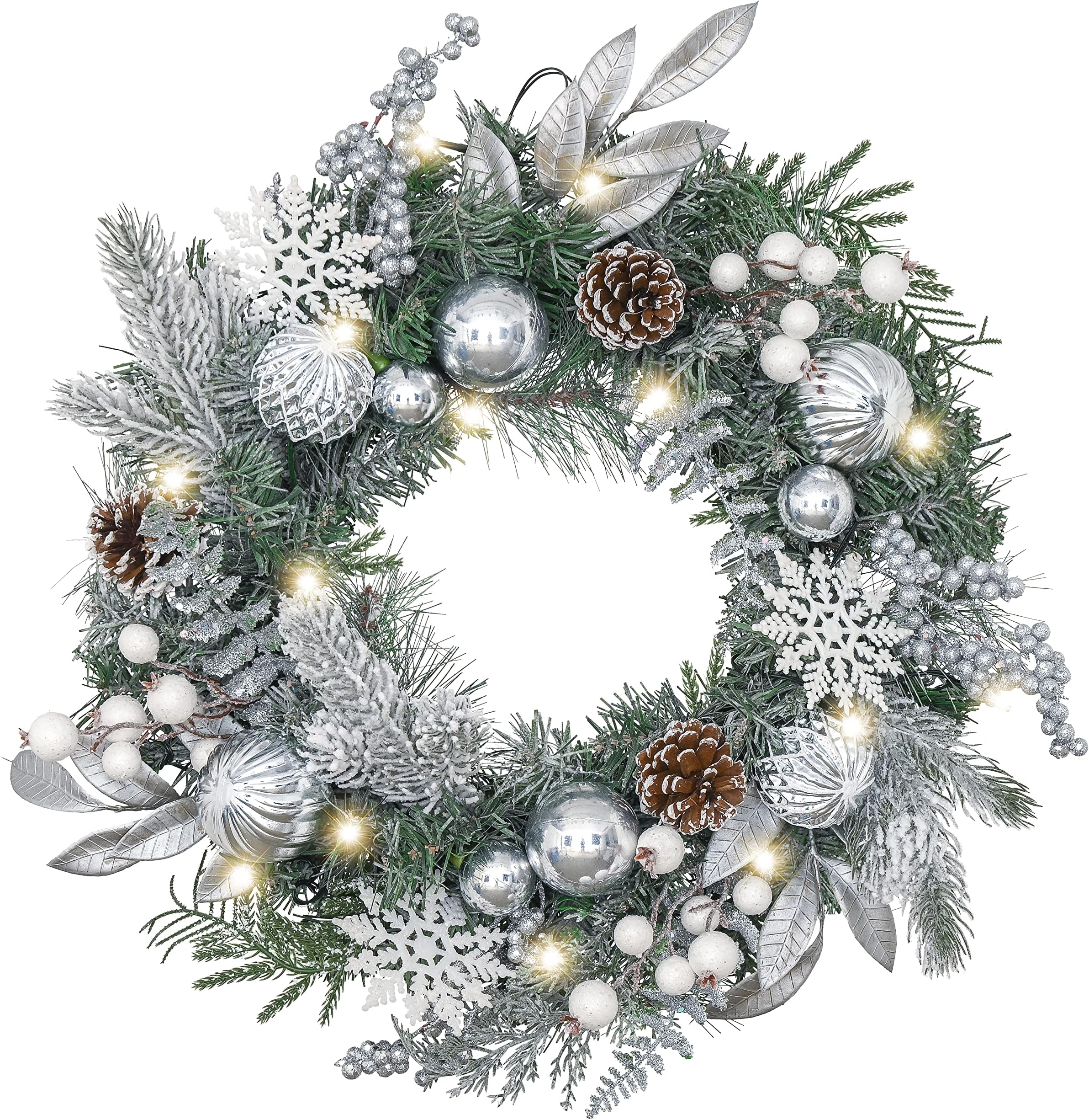 Valery Madelyn 46 cm Couronne de Noël Artificielle pour la Porte d ...