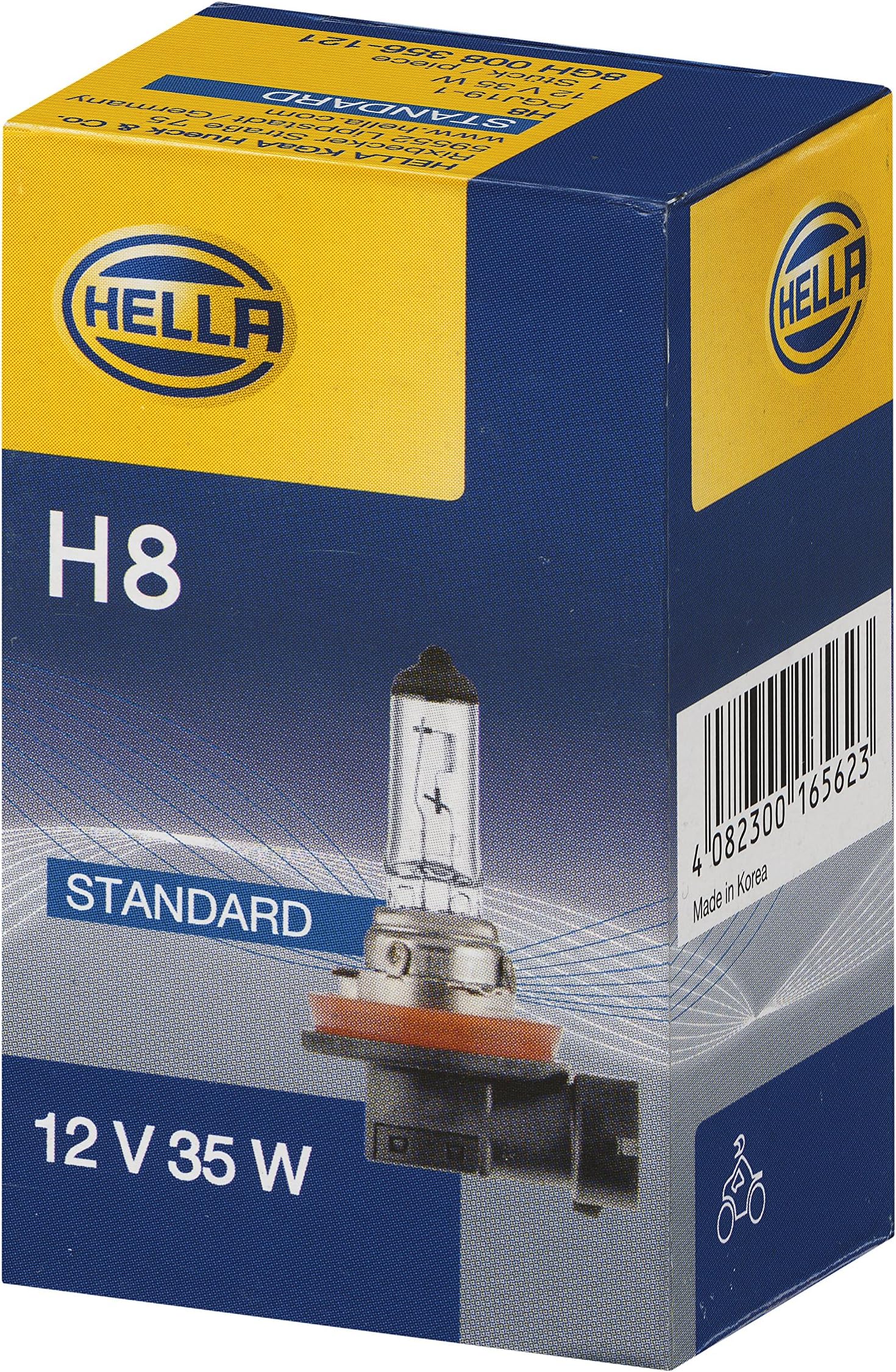 HELLA 8GH 008 356-121 Halogen Glühlampe - H8 - Standard - 12V - 35W ...