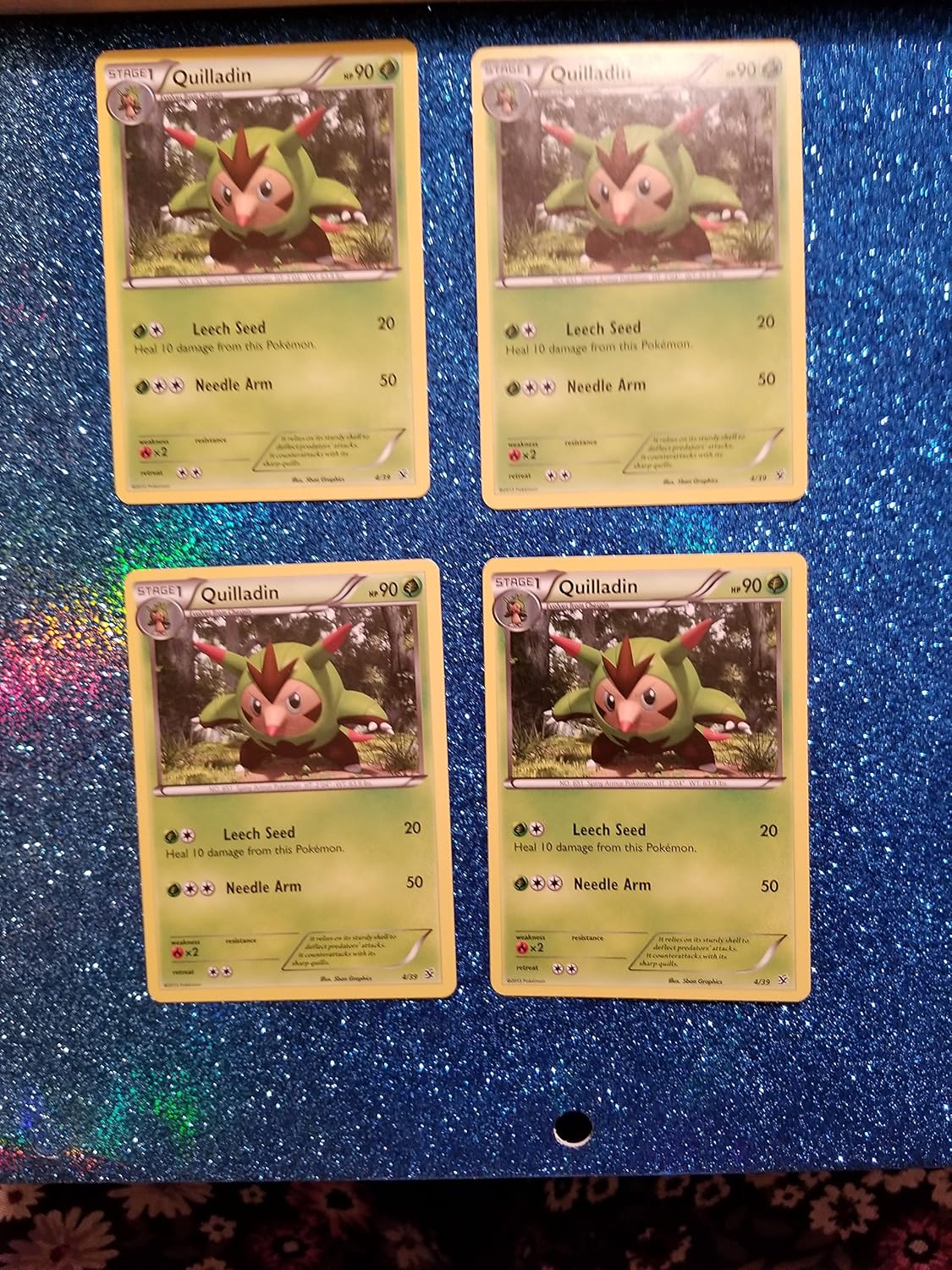 Pokemon® Card Lot 004 Cards QUILLADIN Pokemon X & Y Kalos Starter Set ...