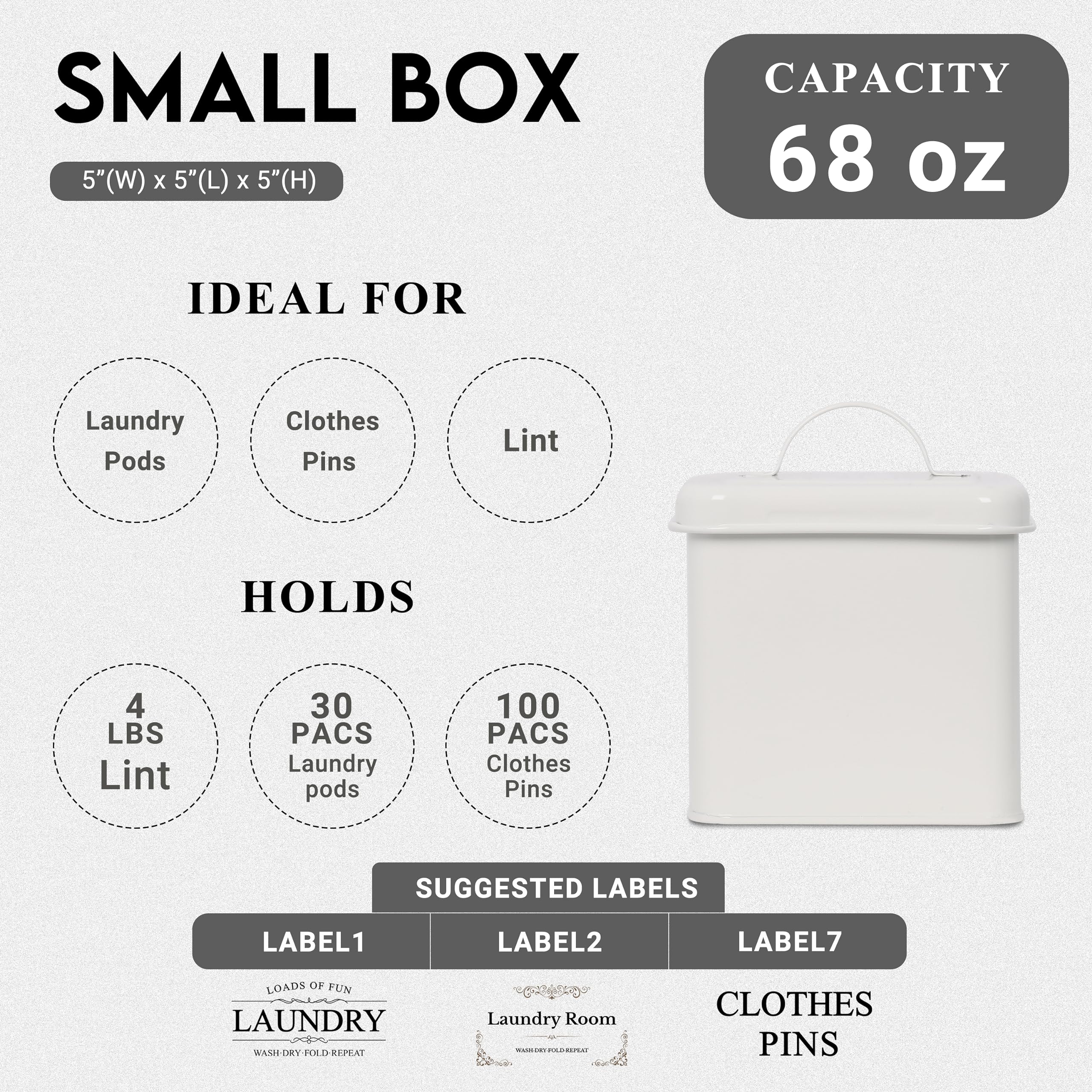 ZOES HOMEWARE 3-Set Laundry Room Organization and Storage | Modern ...