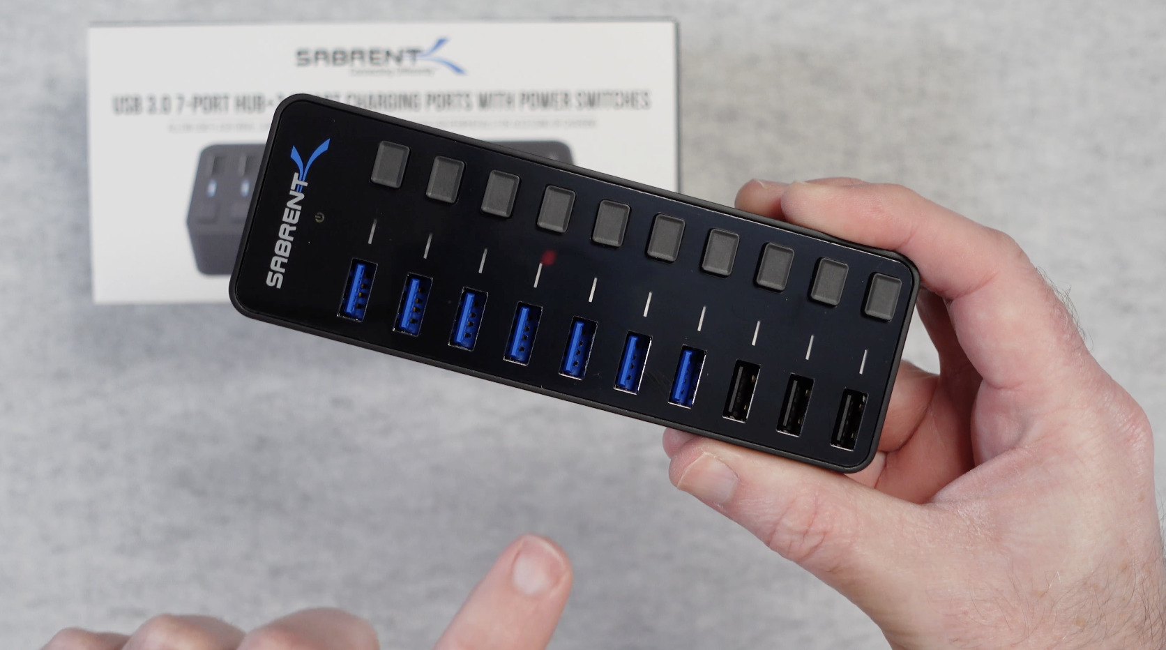 Watch Sabrent HB-B7C3 USB 3 7-Port Hub with Power Switches Review on ...