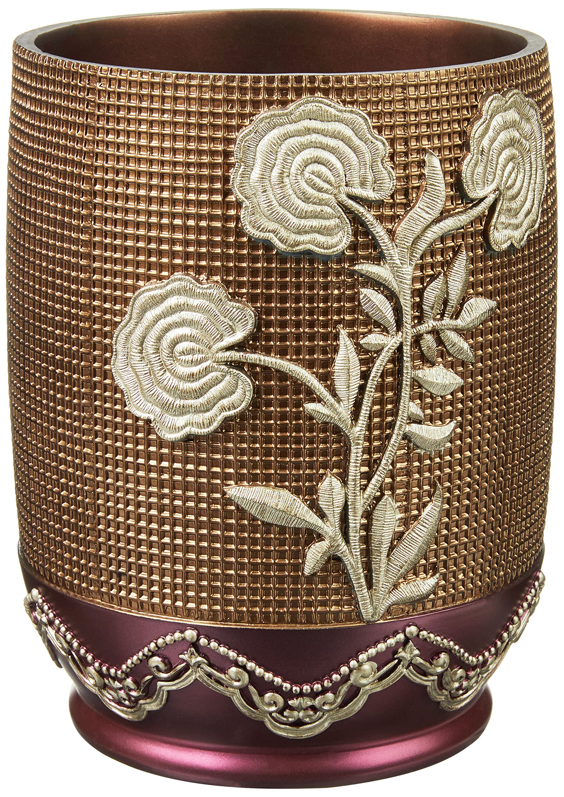 Amazon.com: Popular Bath 961690 Ombre Rose, Waste Basket, Burgundy ...