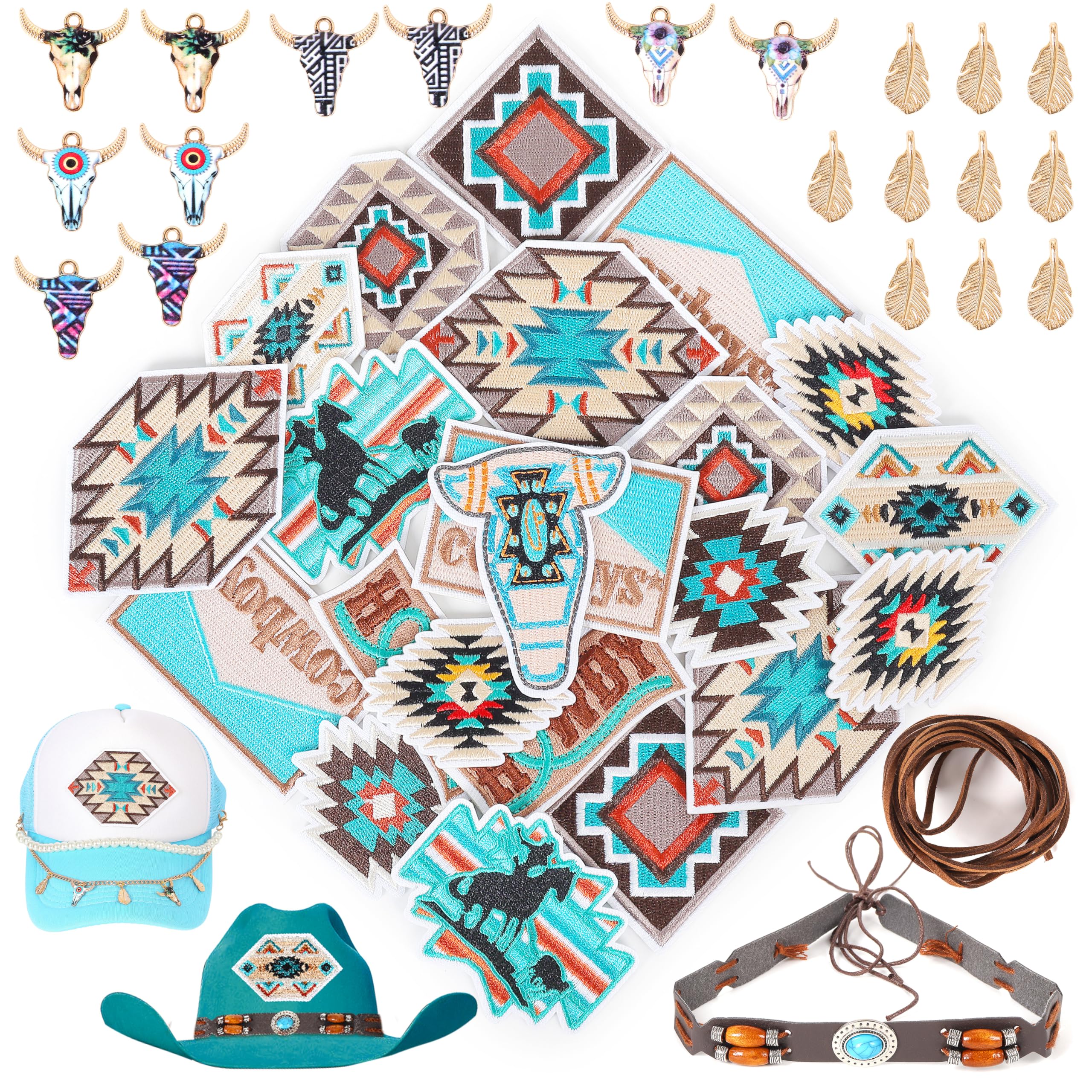 Amazon.com: Embroidered Southwestern Iron On Patches for Clothing ...