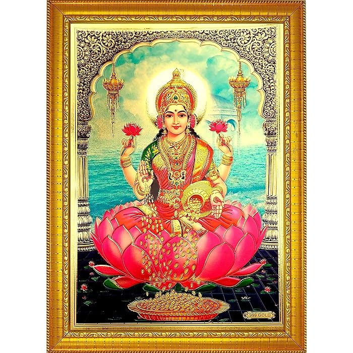 Buy ADA Handicraft Hindu Lord Goddess Lakshmi God Religious Framed ...