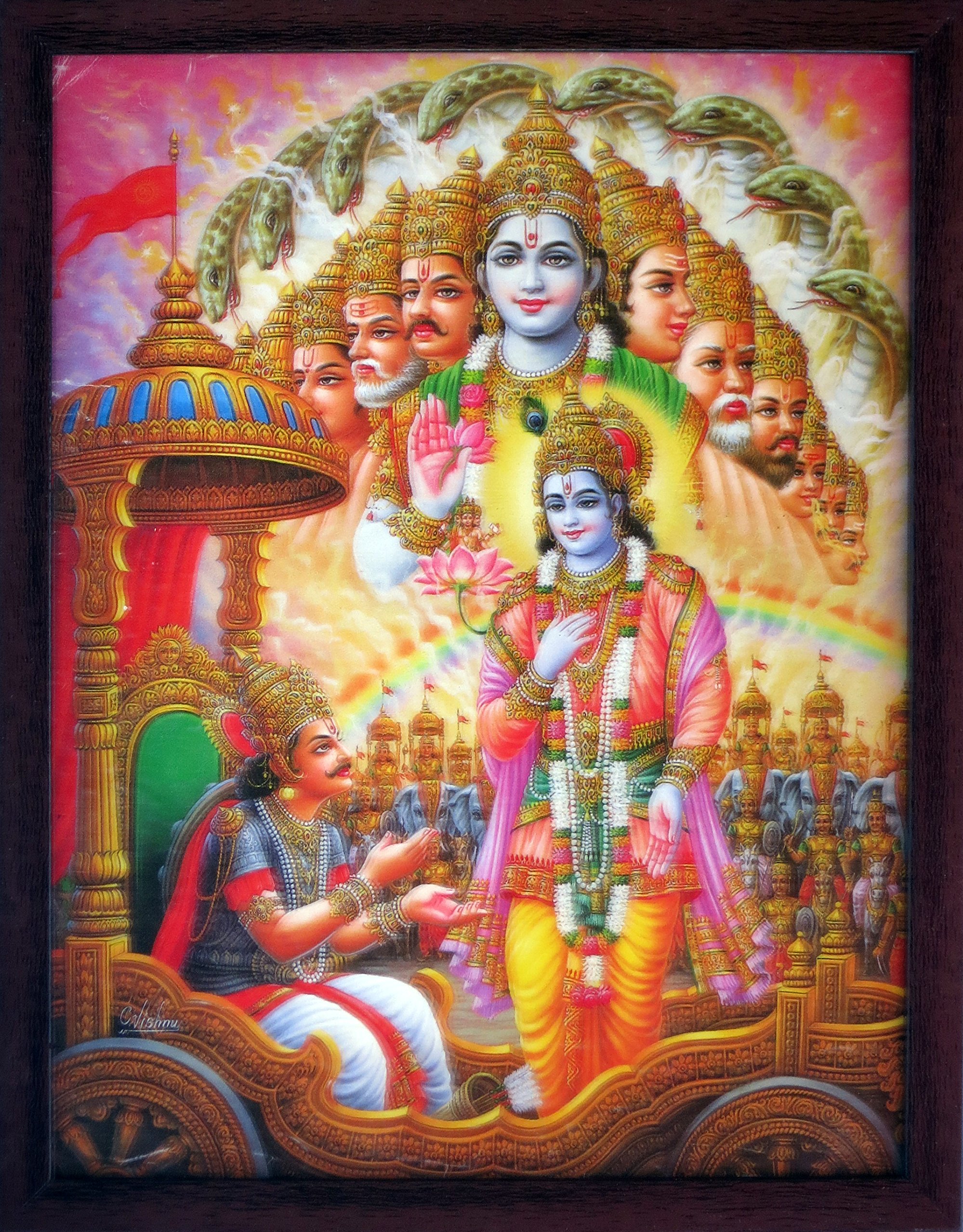 Handicraft Store Lord Krishna Giving Lesson To Arjuna In Mahabharata ...