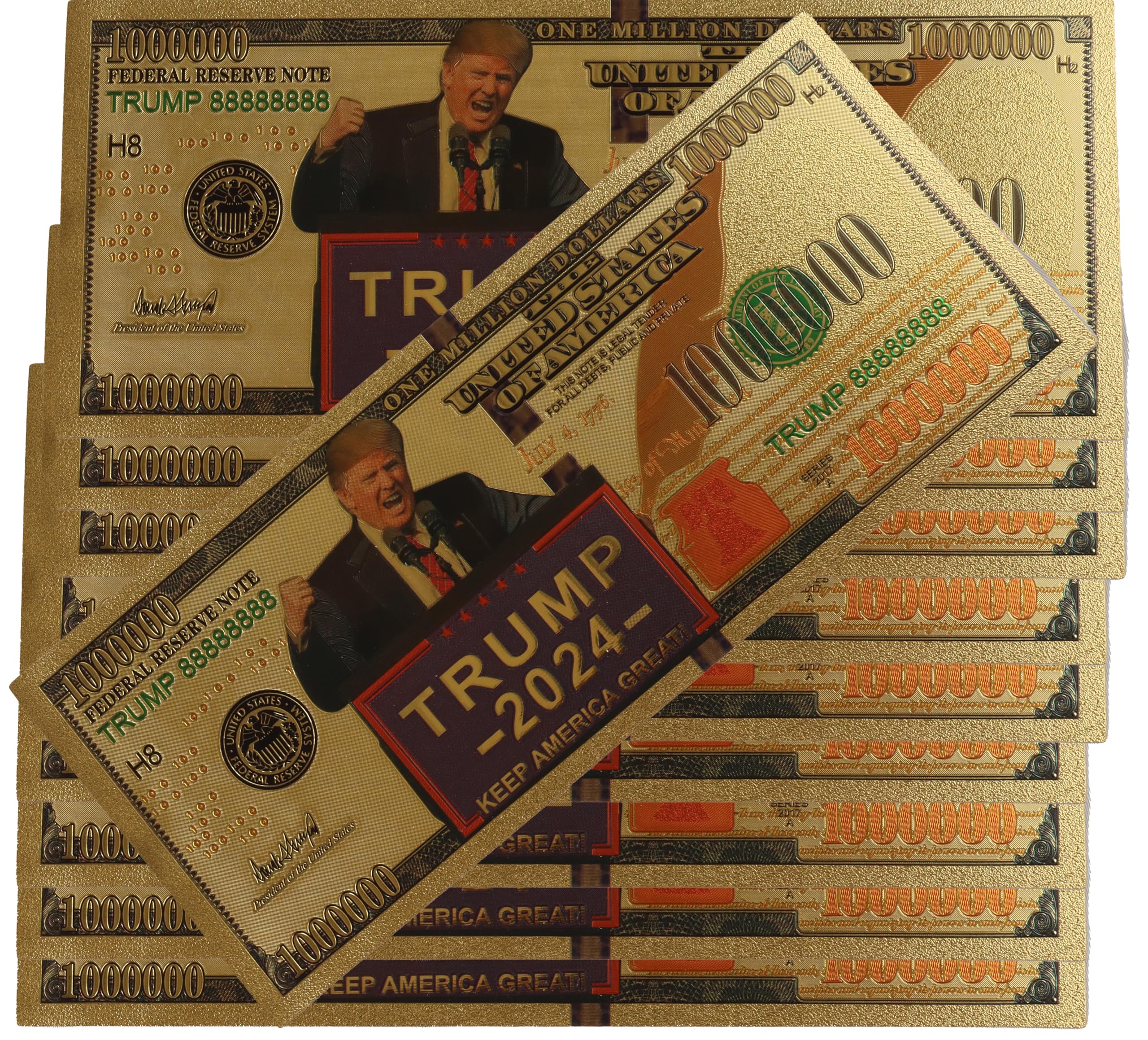 Amazon.com: 1000000 Dollar Donald Trump Bill Banknote, One Million 24k ...