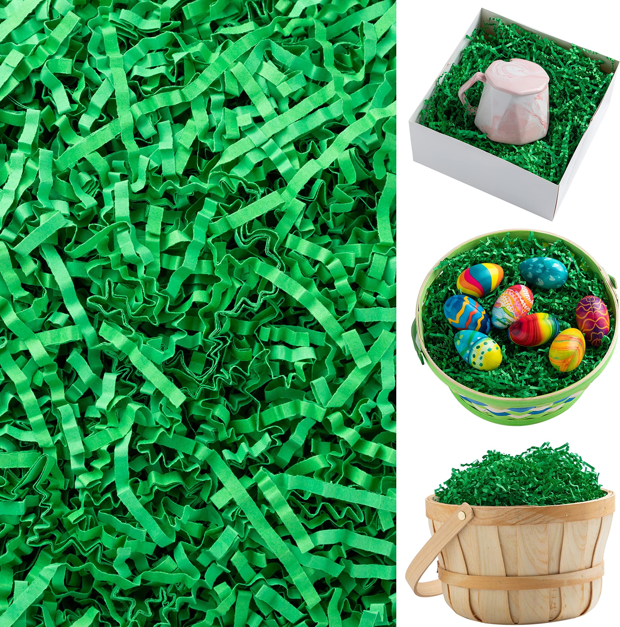 Amazon.com: 1/2 LB Easter Grass Basket Filler Recyclable Paper Shred ...